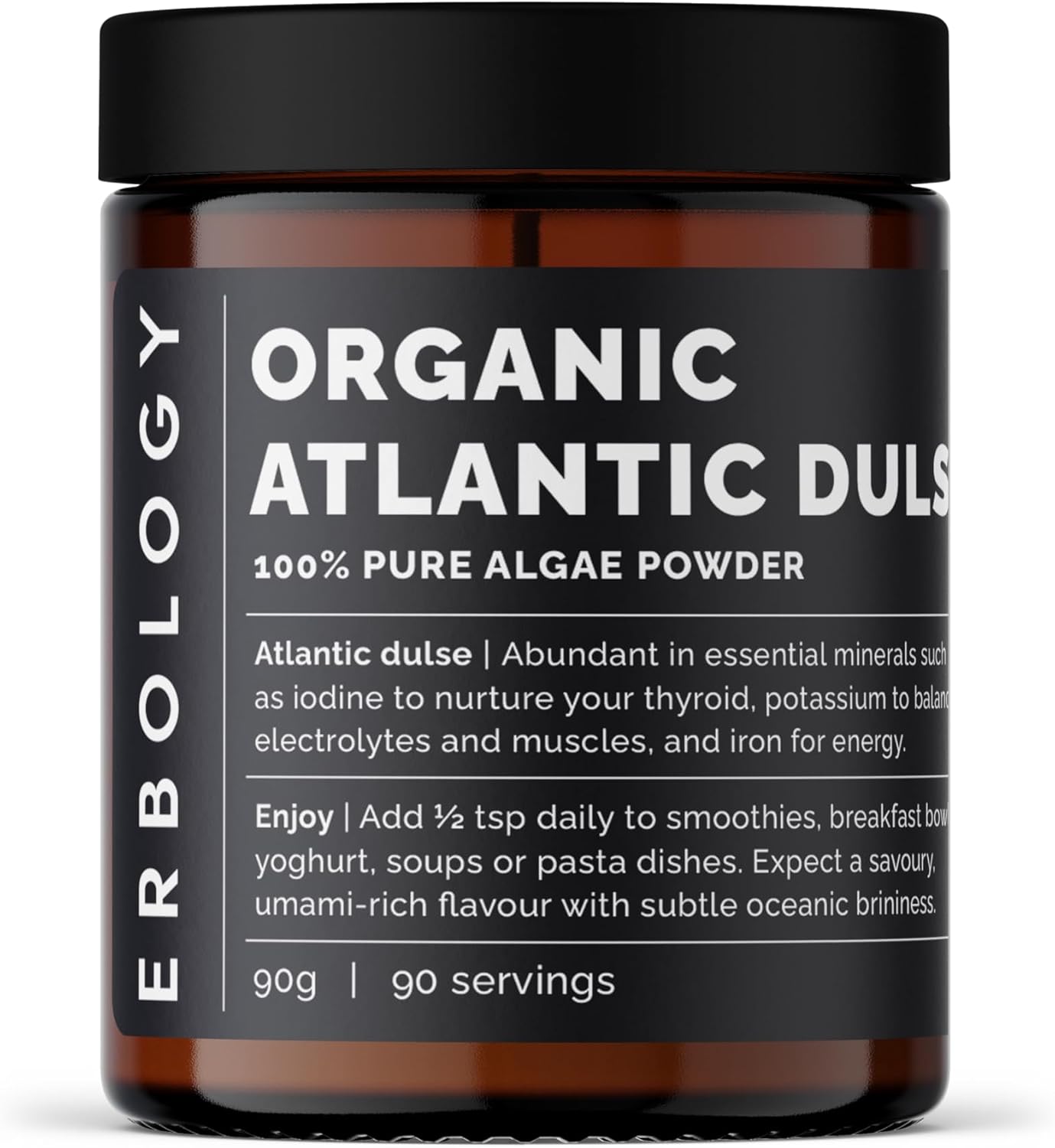 Erbology Organic Atlantic Dulse Powder 90g - 90 Servings - Sustainably ...