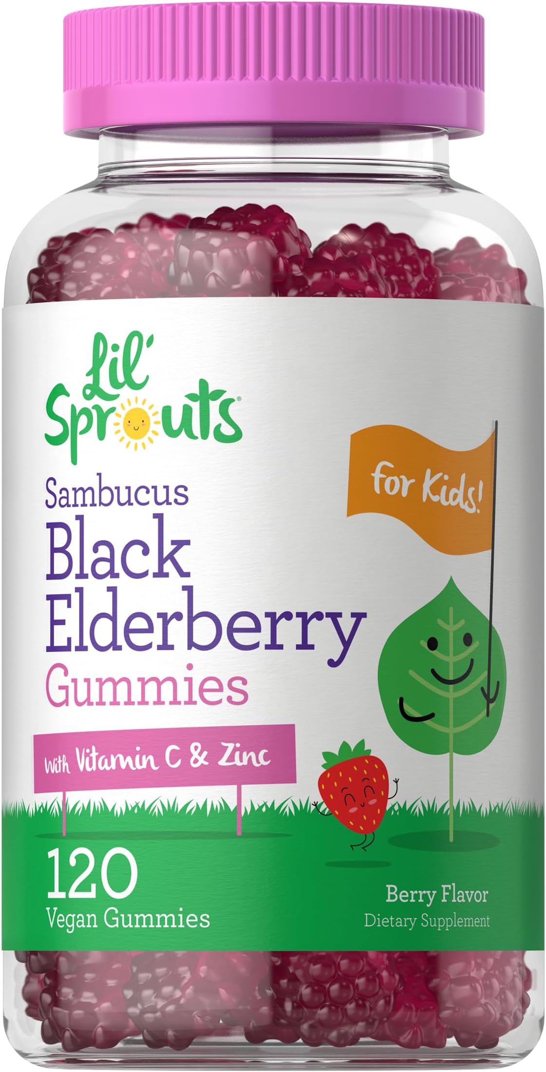 Amazon.com: Amazon Brand - Mama Bear Vegetarian Kids Black Elderberry ...