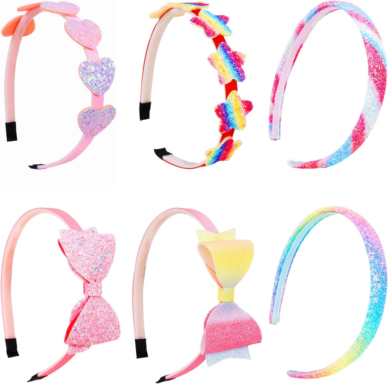 Amazon.com : CAVETEE Headband for Girls, 8 PCS Sparkly Cute Toddler ...