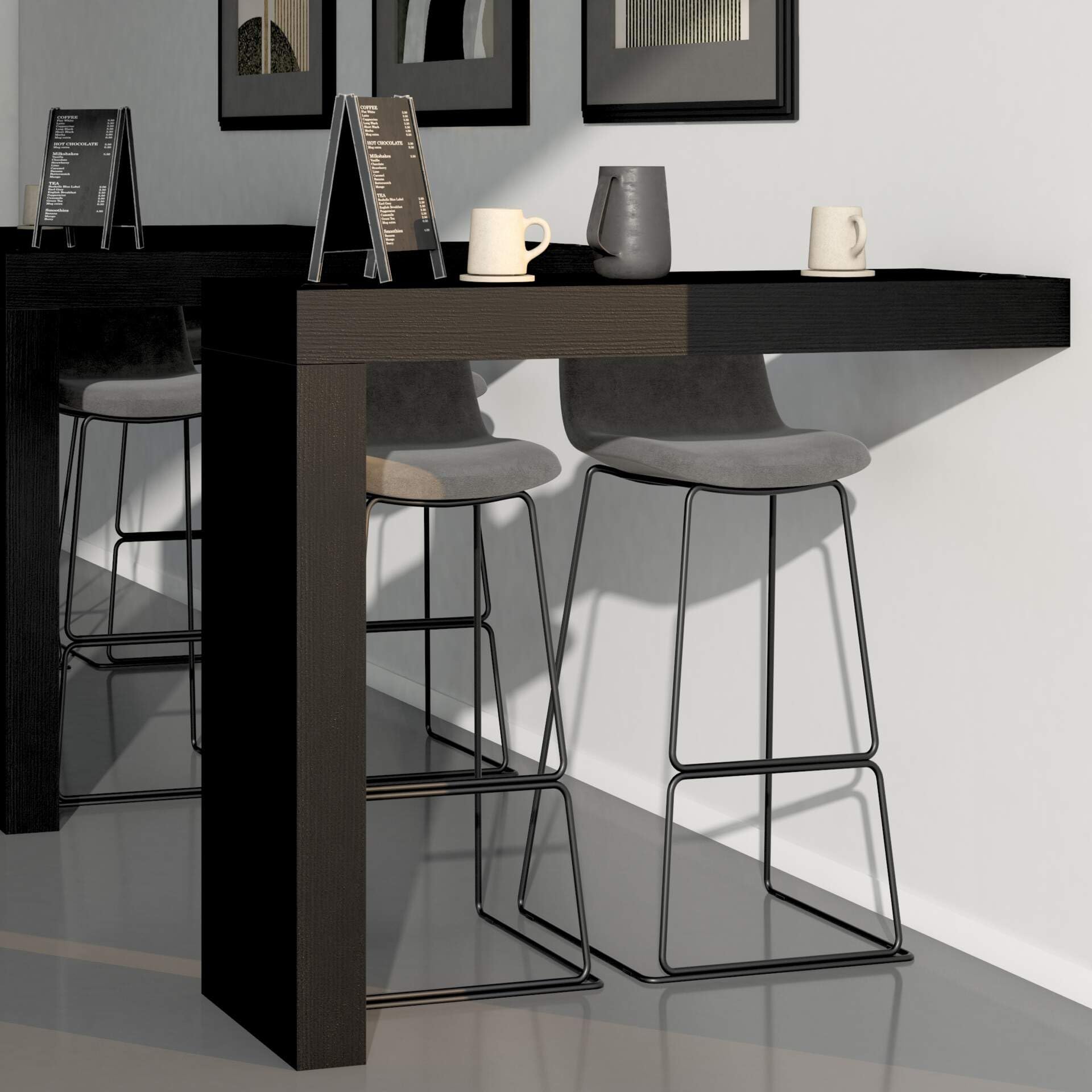 Dining Bench Mobili Fiver Evolution Peninsula Table - 47.2x15.7in ...
