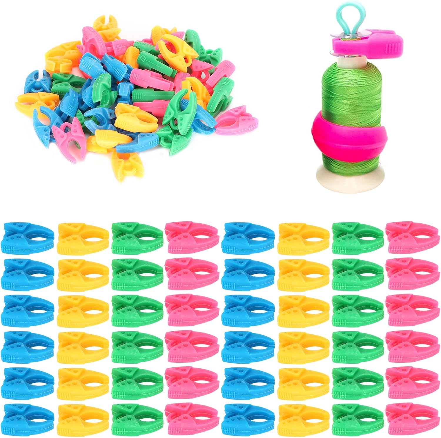 Amazon.com: 48PCS Spool Savers, Sewing Thread Spool Savers Silicone ...