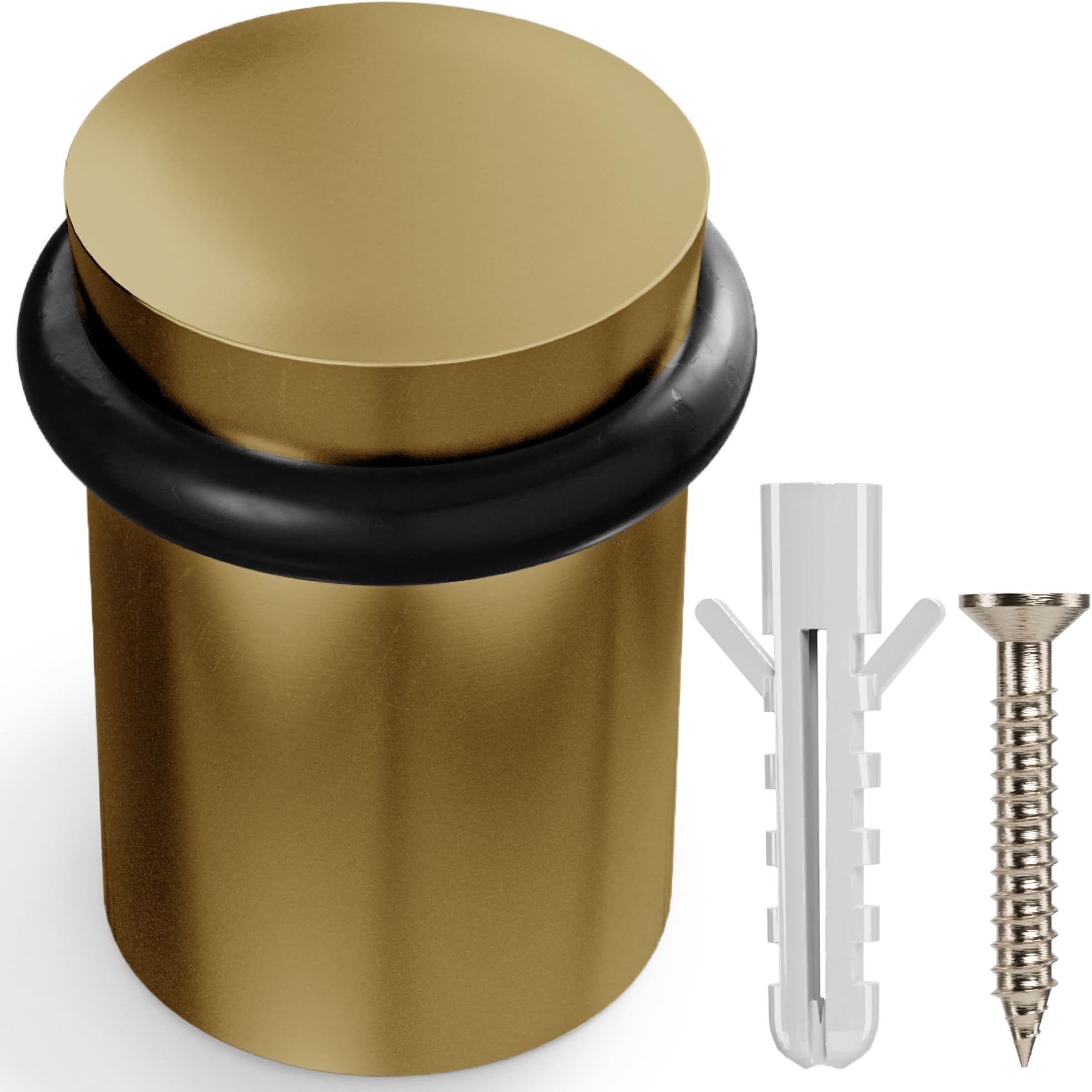 Amazon.com: NYCO - Floor Door Stopper 1.5" Satin Brass Door Stop ...