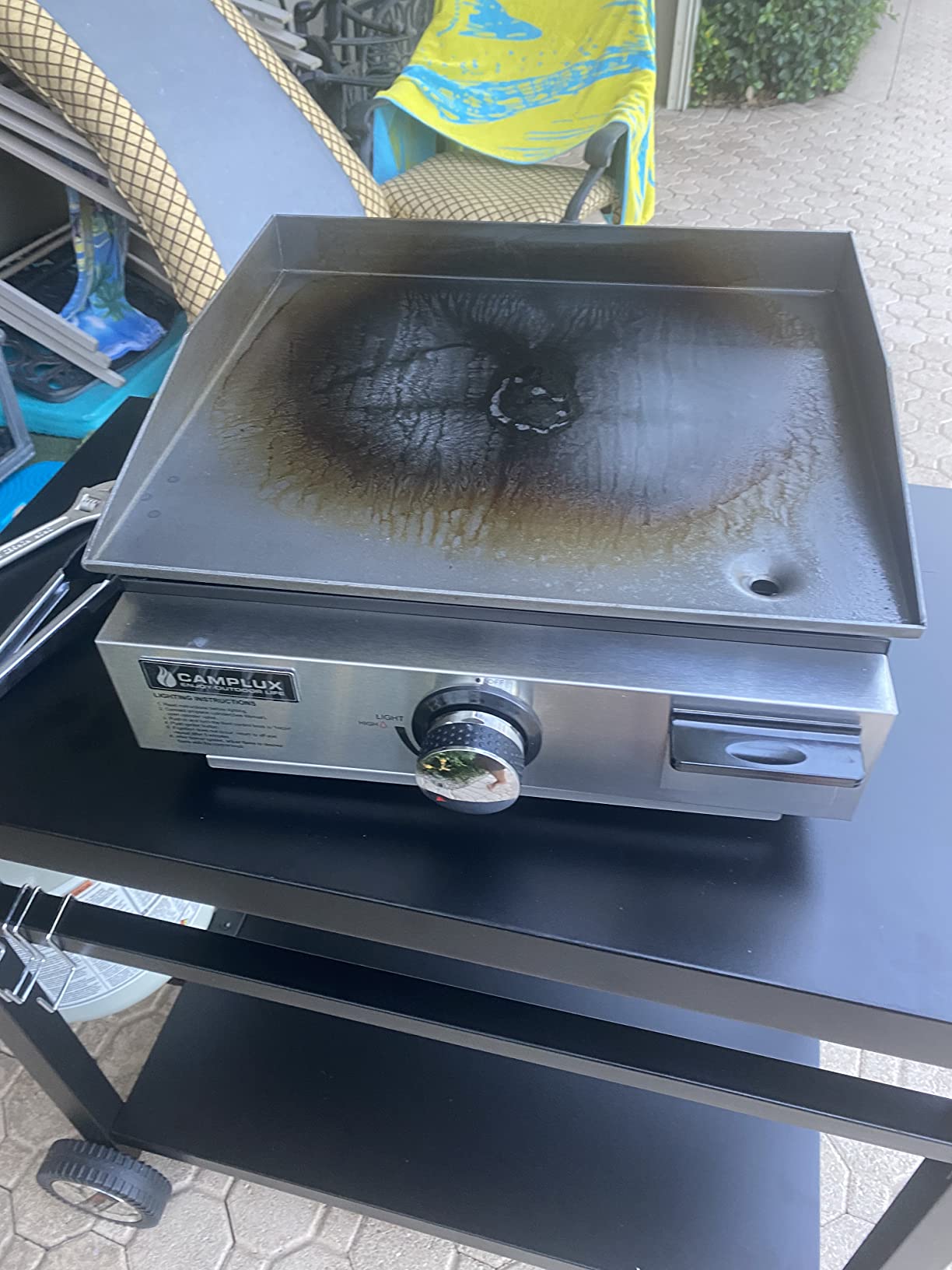 $28/mo - Finance Camplux Propane Gas Griddle Grill, 15,000 BTU Griddle ...