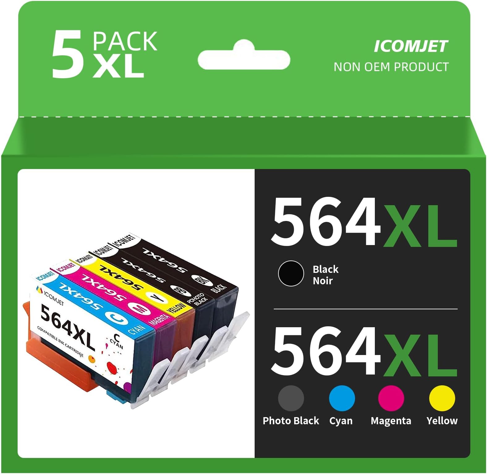 Amazon.com: ICOMJET Compatible Ink Cartridge Replacement for HP 564 ...