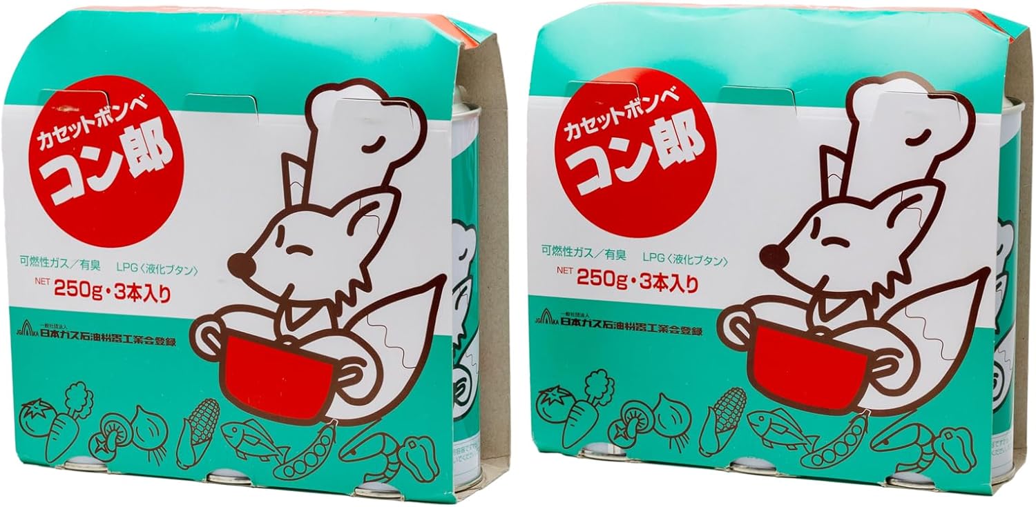 Amazon | tokai(トウカイ) 東海 カセットボンベ コン郎 ガスボンベ 250ml(1本あたり) 3本入×2個セット | tokai(トウカイ) | ガスカートリッジ・ボンベ