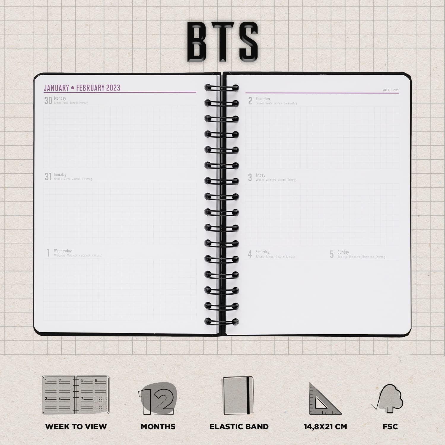 Buy Official BTS Diary 2022 2023 Back To School 12 Months Academic buy-official-bts-diary-2022-2023-back-to-school-12-months-academic