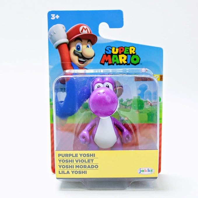 SUPER MARIO 2.5 inch Mini Action Figure - Purple Yoshi - Packaging May ...