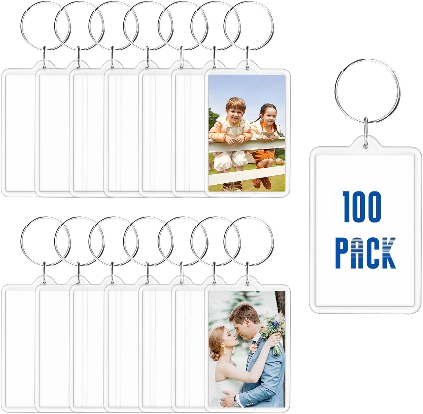10PCS Clear Acrylic Rectangle Blank Photo Image Picture Frame Framework ...