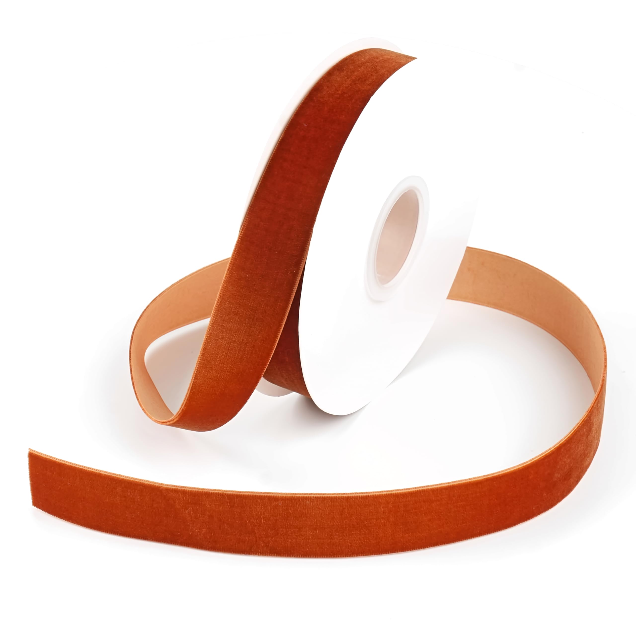 Amazon.com: DINDOSAL Copper Velvet Ribbon 1 Inch Single Face Velvet ...