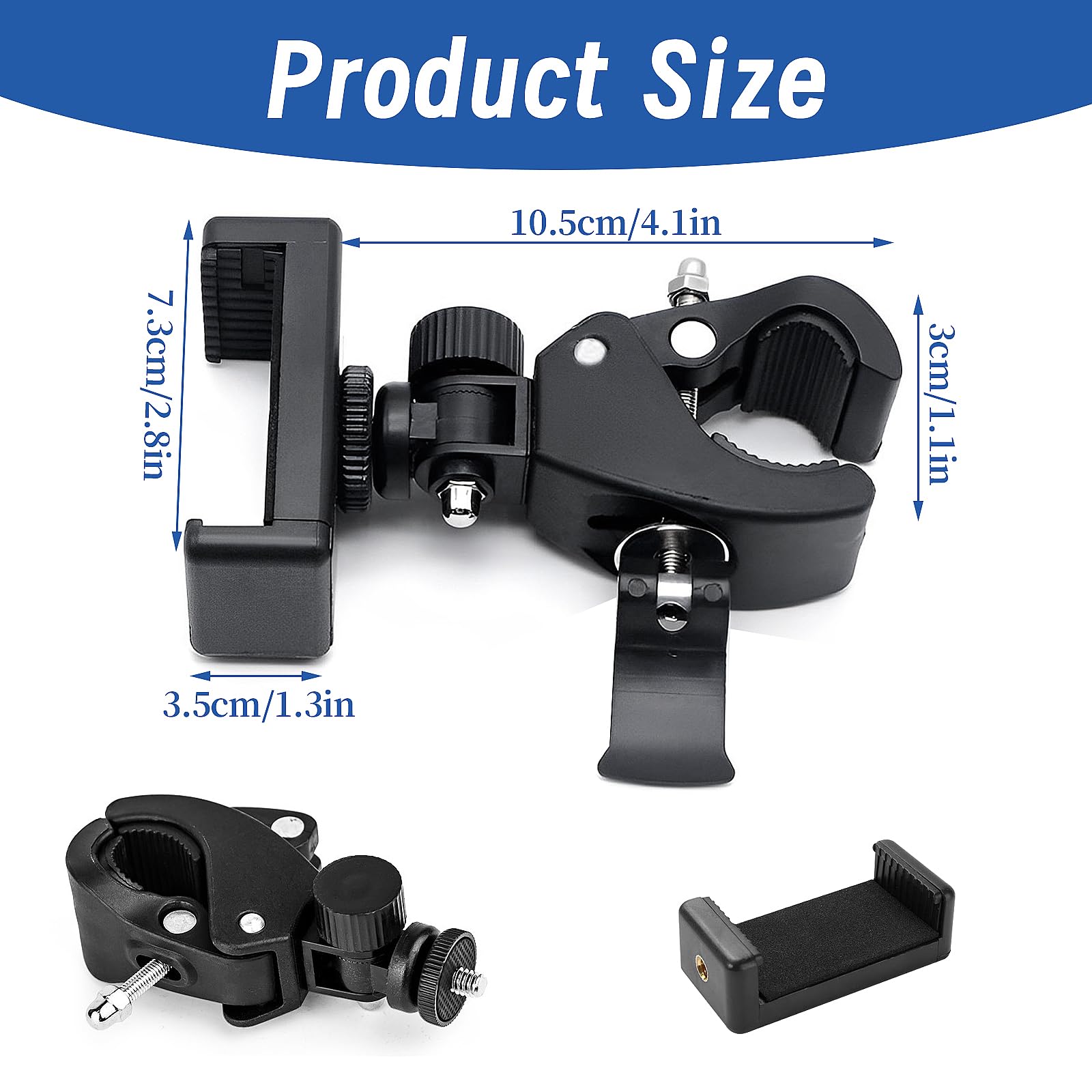 Mic Stand Phone Holder, Flexible Microphone Arm Mount Clamp With 360 ...