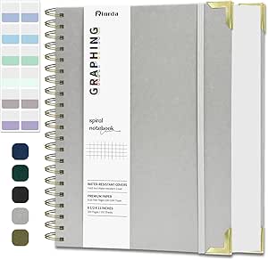 Amazon.com : Graph Paper Spiral Journal Notebook 8.5x11 300 Pages A4 ...