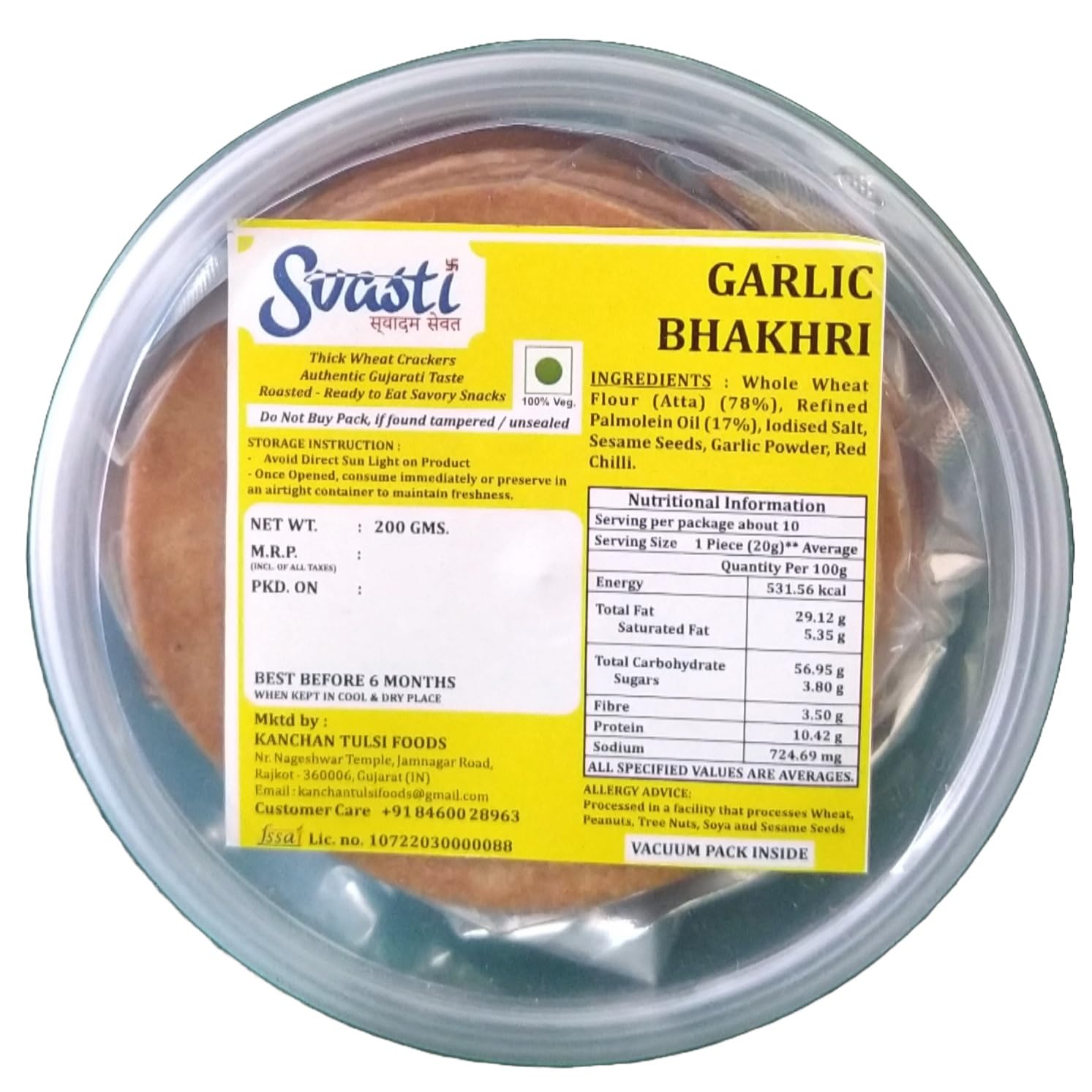 Svasti Dry Bhakri Snacks | Roasted Healthy Gujarati Snacks | No Maida ...