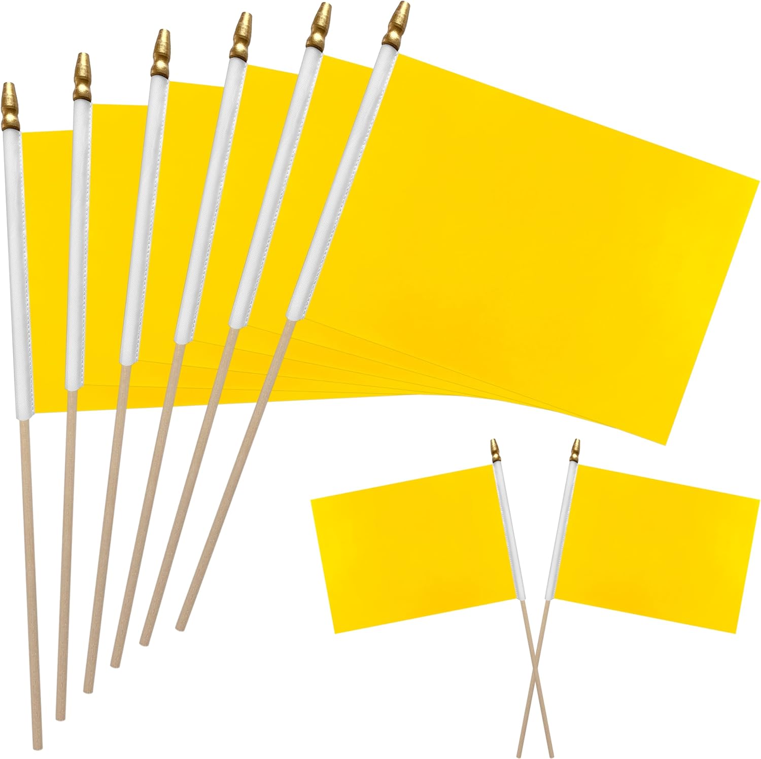 Amazon.com : WEITBF 12Pcs 8×12 Inch Solid Yellow Flags Small Blank ...
