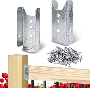 Amazon.com: LukLoy 20 Pack 2x4 Brackets for Wood Rail, Fence Brackets ...