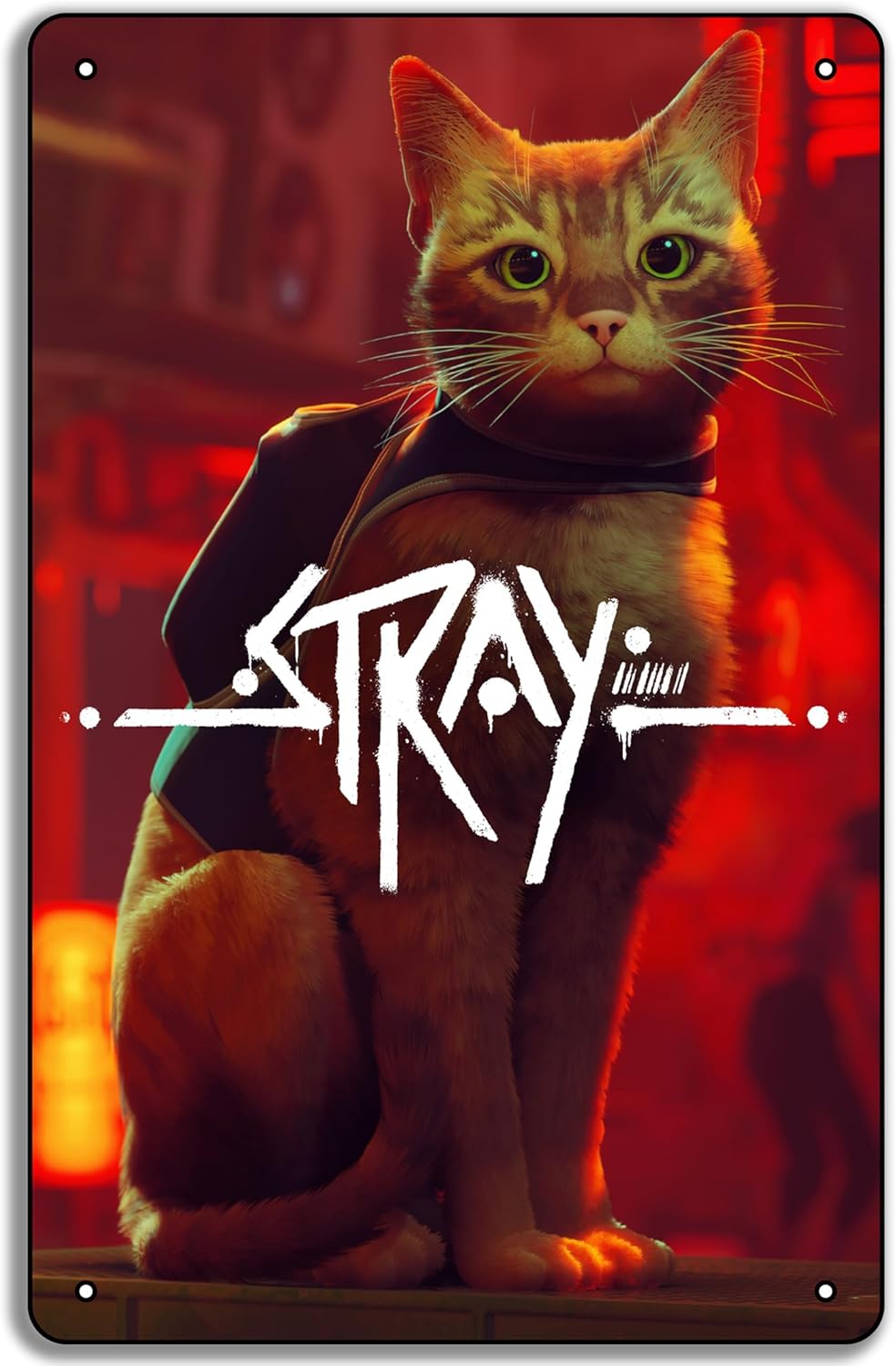 Amazon.com: Stray Game Poster Video Game Metal Tin Signs Funny Garage ...