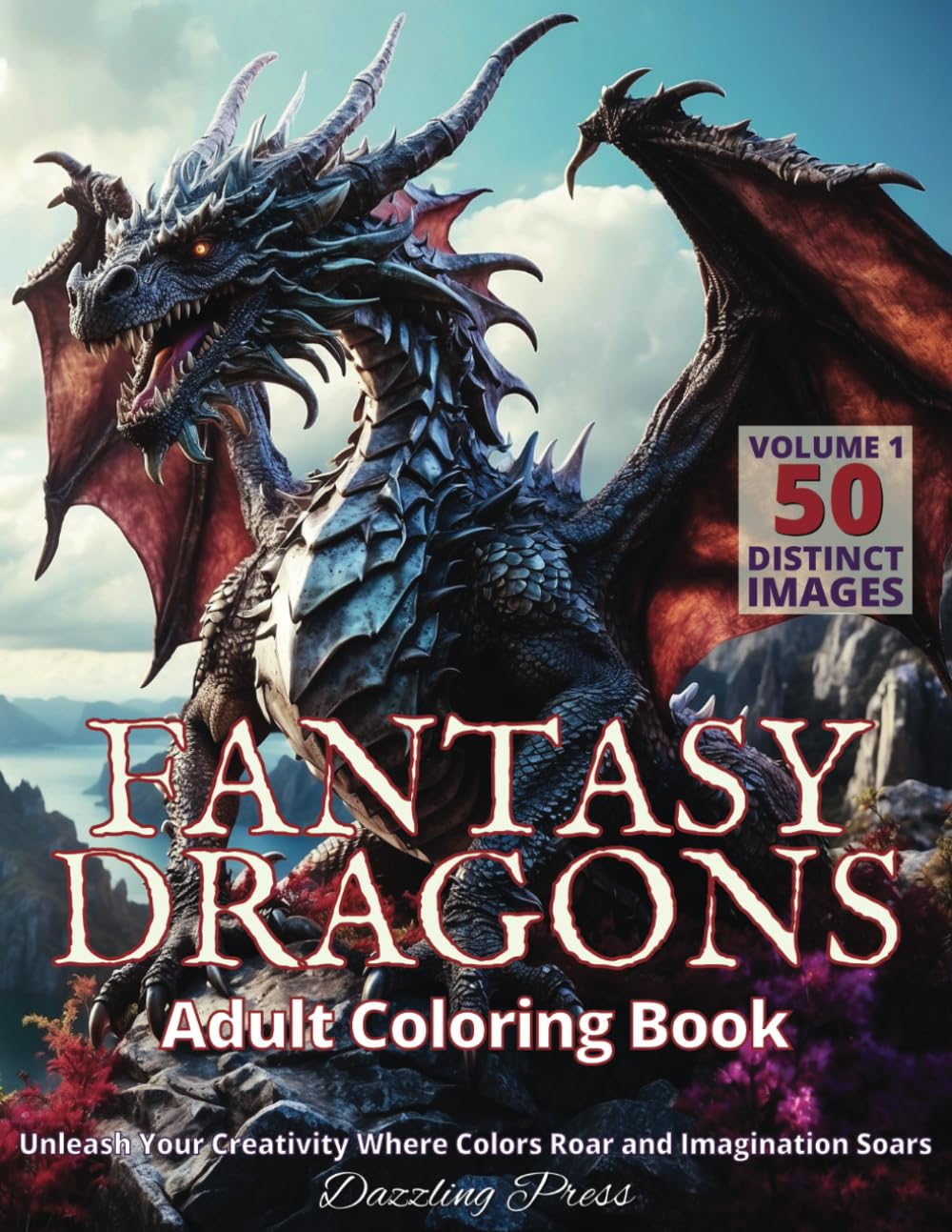 Amazon.com: Fantasy Dragons Adult Coloring Book Volume 1: Unleash Your ...
