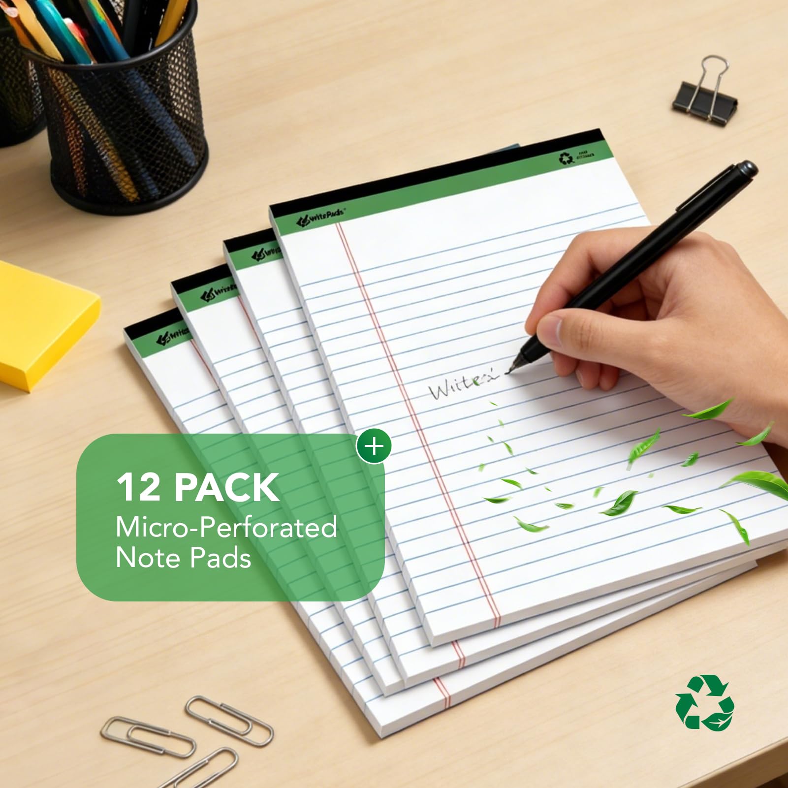 Snapklik.com : KAISA White Legal Pads Writing Pads Recycled Paper 5"x8 ...