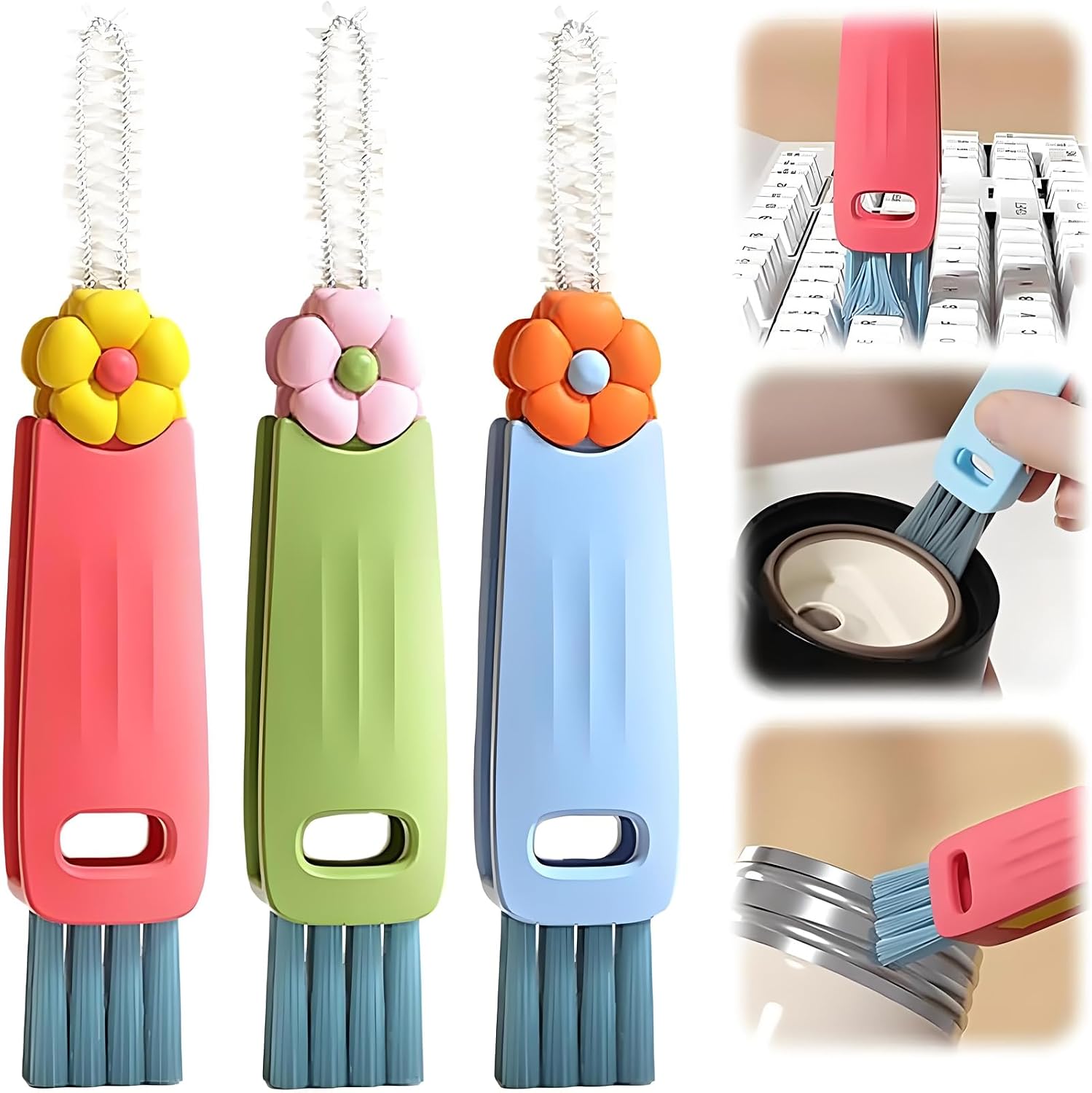 Amazon.com: 3 in 1 Cup Lid Cleaning Brush, Cup Lid Cleaning Brush Brush ...