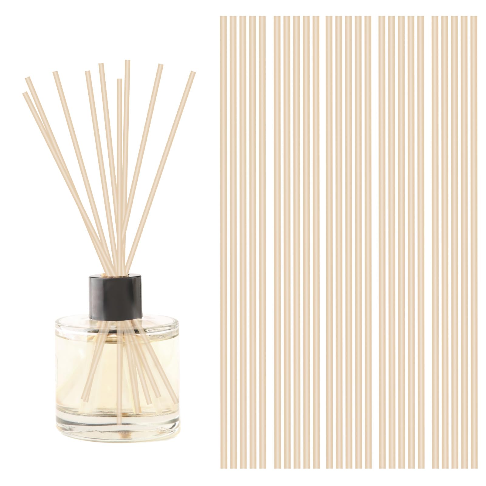 50 Pack Extra Long Reed Diffuser Sticks 30cm x 3mm Natural Wood Rattan ...