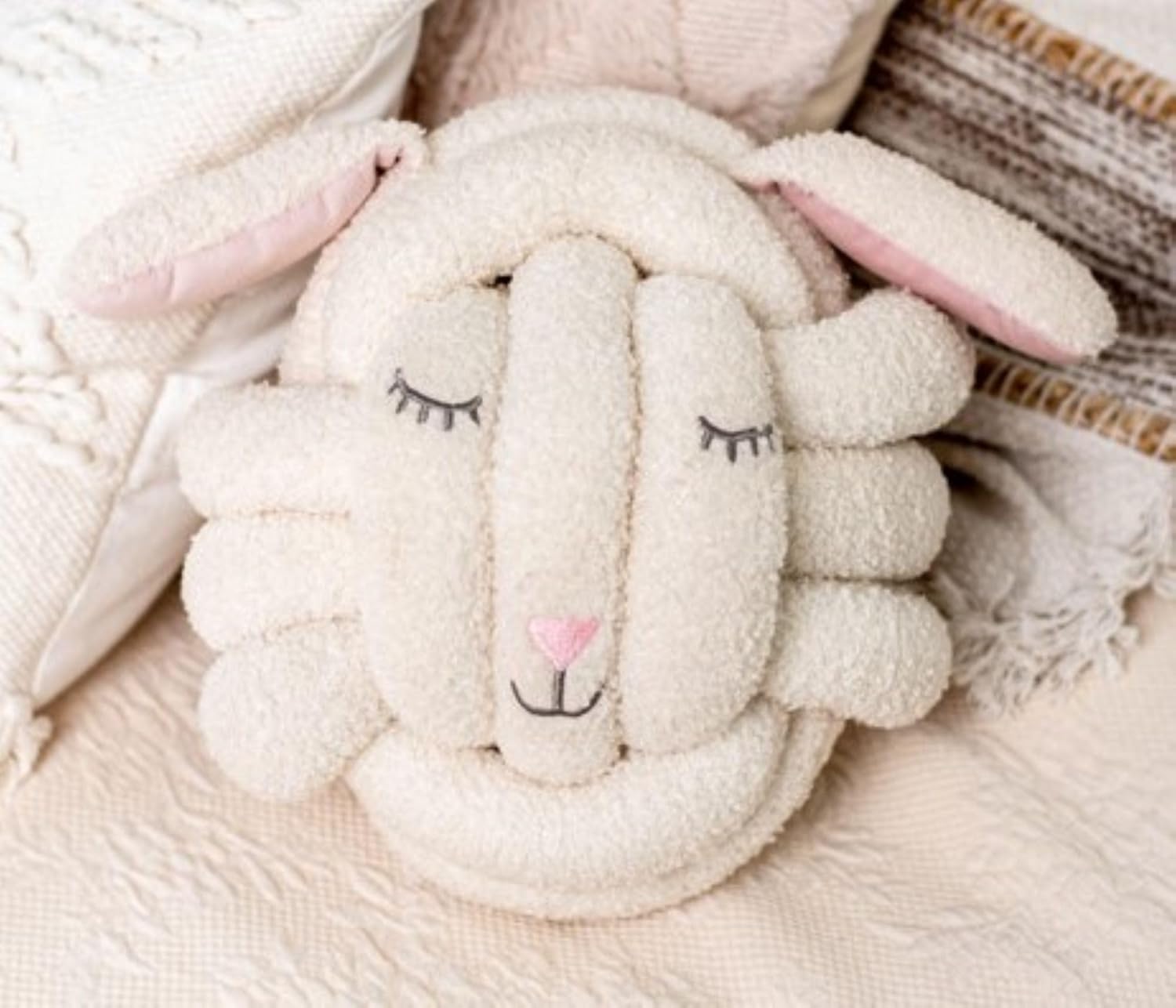Amazon.com: 8" Sheep Knot Pillow | Lamb Stuffed Animal & Kids Room ...