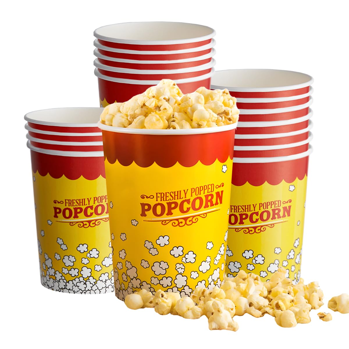 Amazon.com: 1000 Pack, 32 oz. Popcorn Cups, Popcorn Tubs, Popcorn ...
