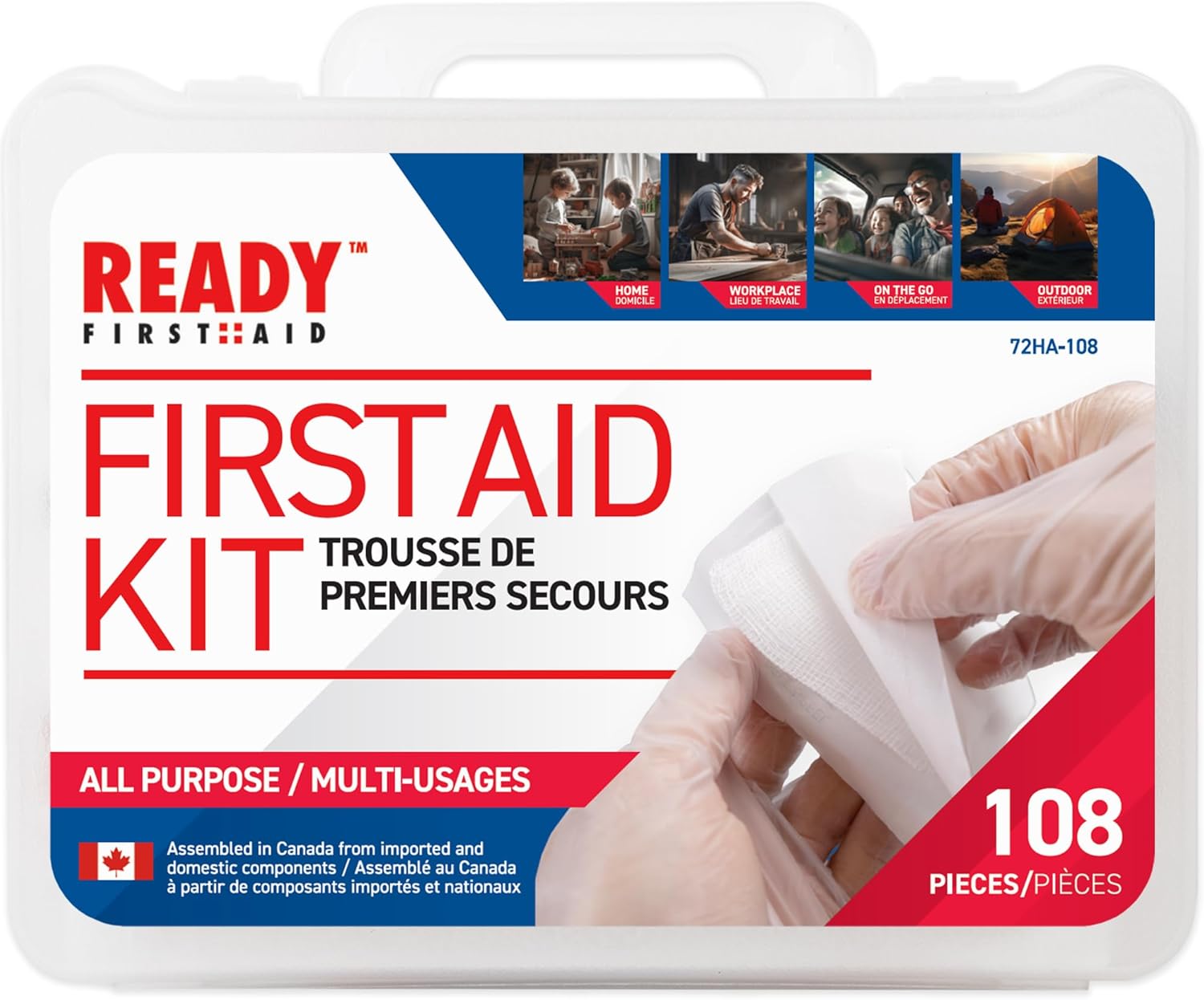 Ready First Aid 108 Piece Home First Aid Kit - Camping, First Aid Kit ...