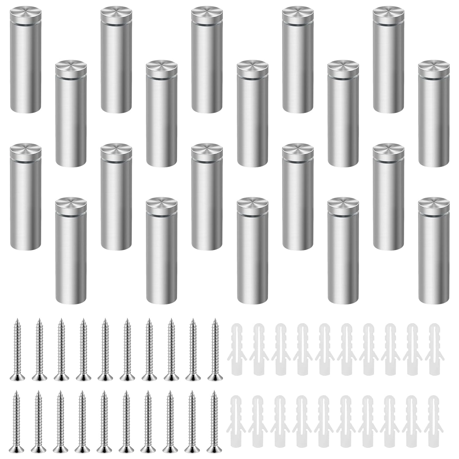 Amazon.com: Yauhar 20 Sets Silver Stainless Steel Standoff Screws, 3/4 ...