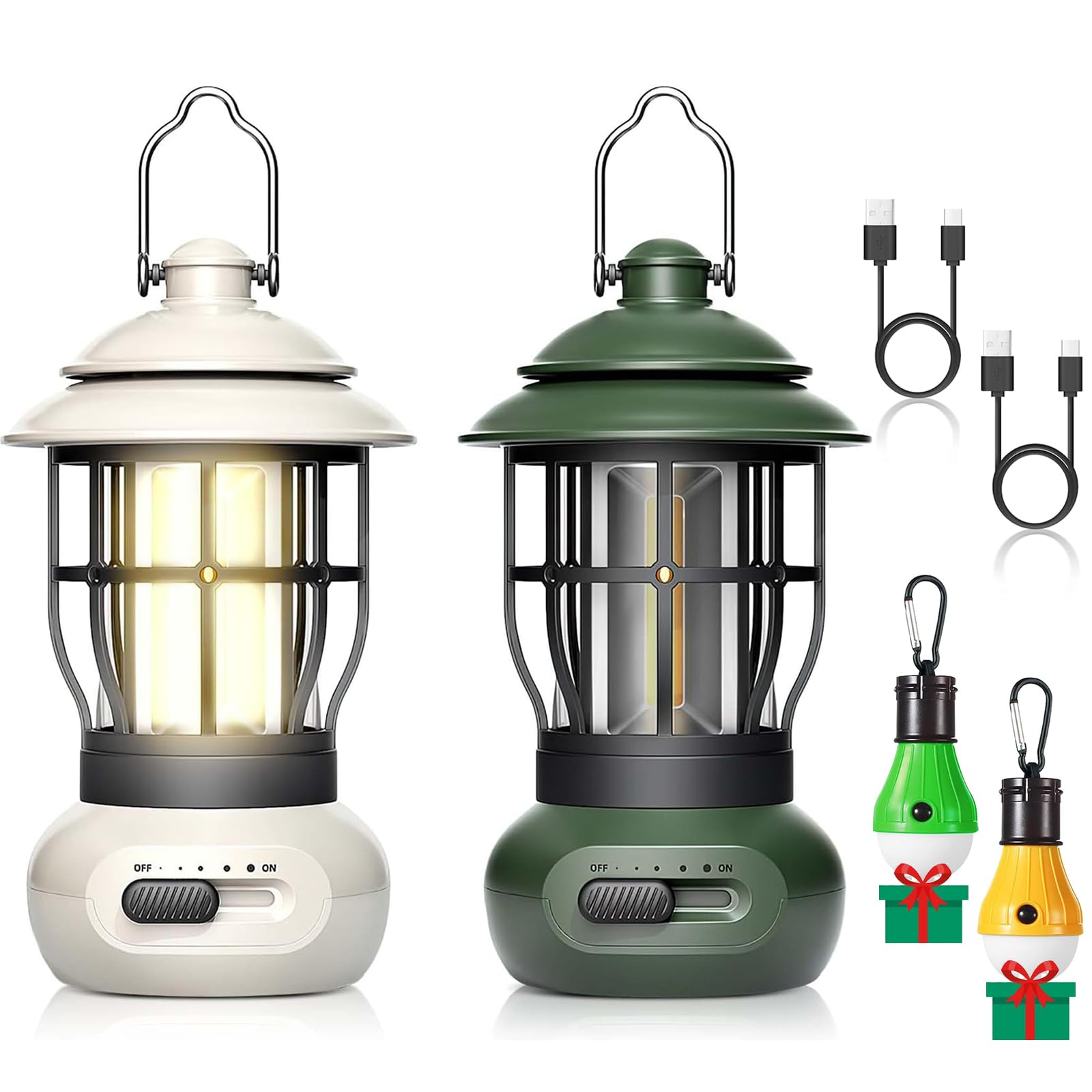 NEWYOUTH Lámpara de Camping - Set de 2 LED Lampara Camping Recargable ...