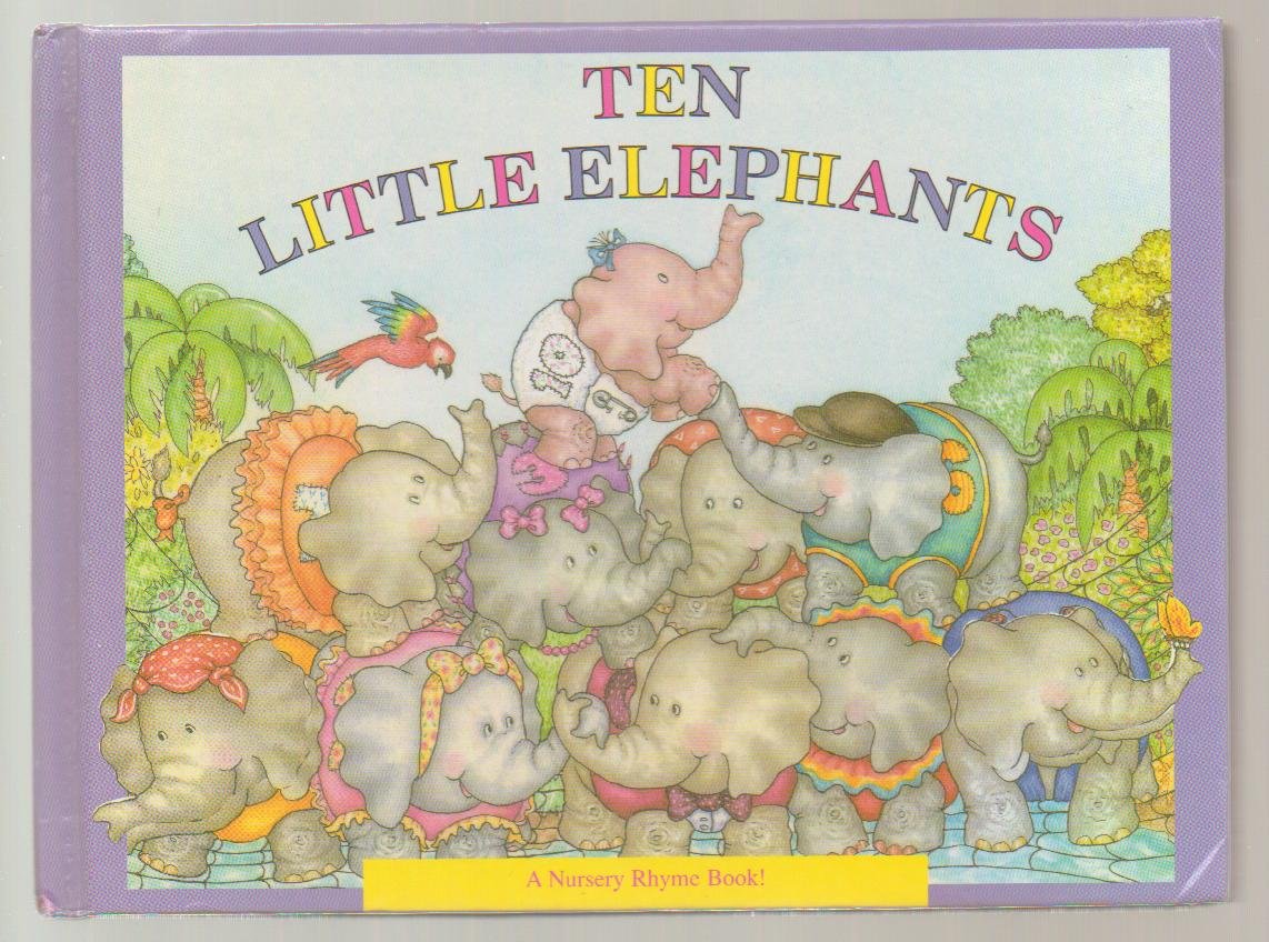 Ten Little Elephants, A Glittery Nursery Rhymen Book: Fran Thatcher ...