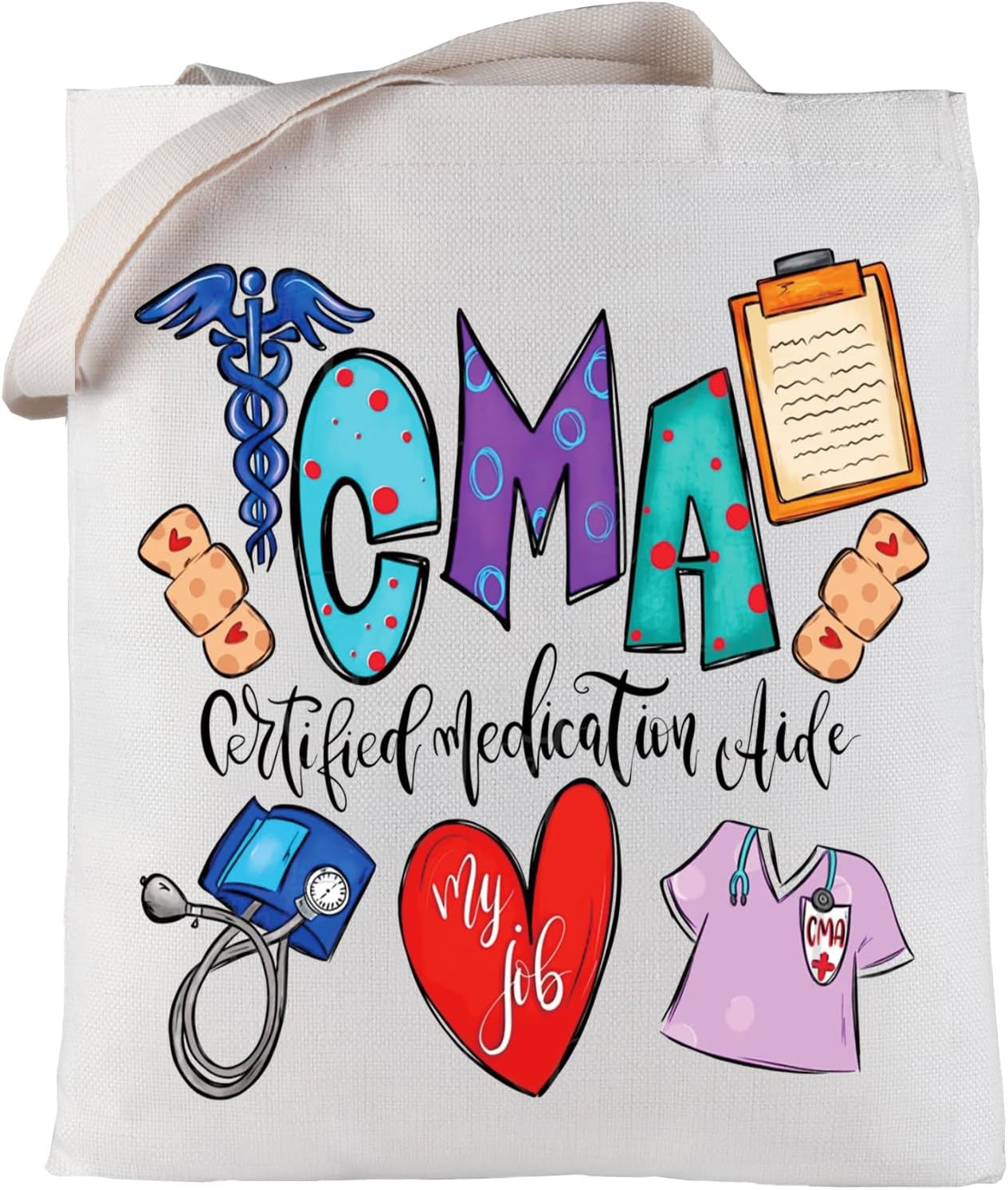 Amazon.com: LEVLO Certified Medical Assistant Tote Bag CMA Gift ...