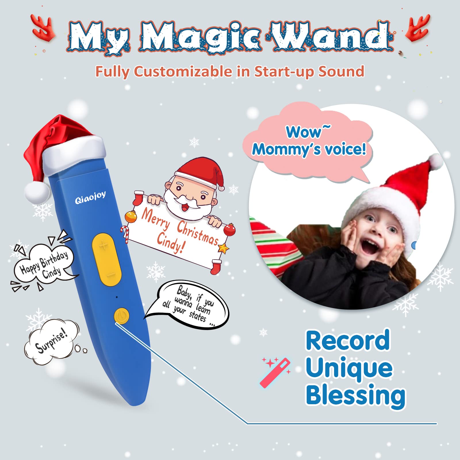 Qiaojoy Interactive Kids Map Bilingual United States Map for Kids ...