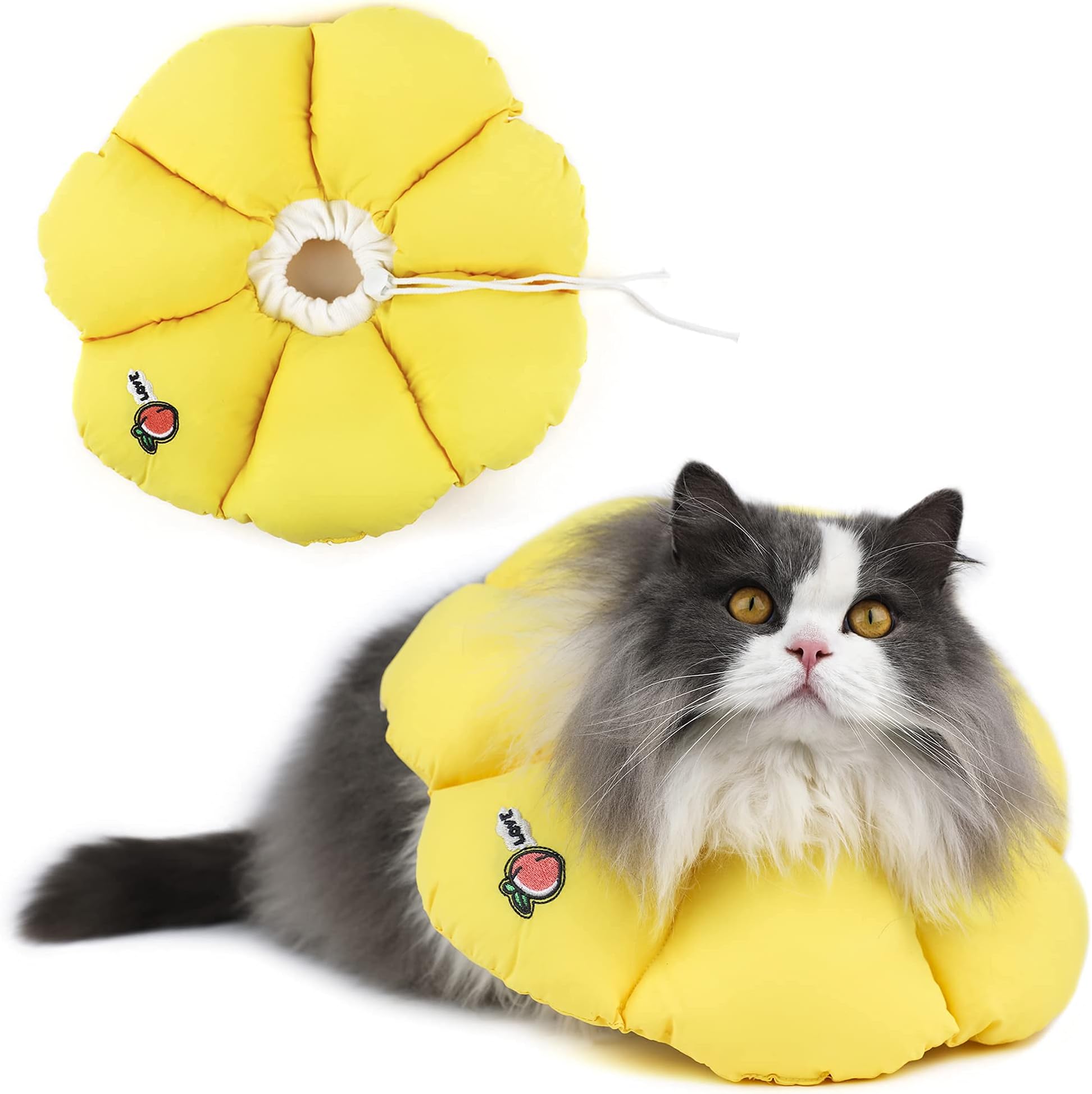 Amazon.com : Cat Cone Collar Soft to Stop Licking, Neck Donut Collar ...
