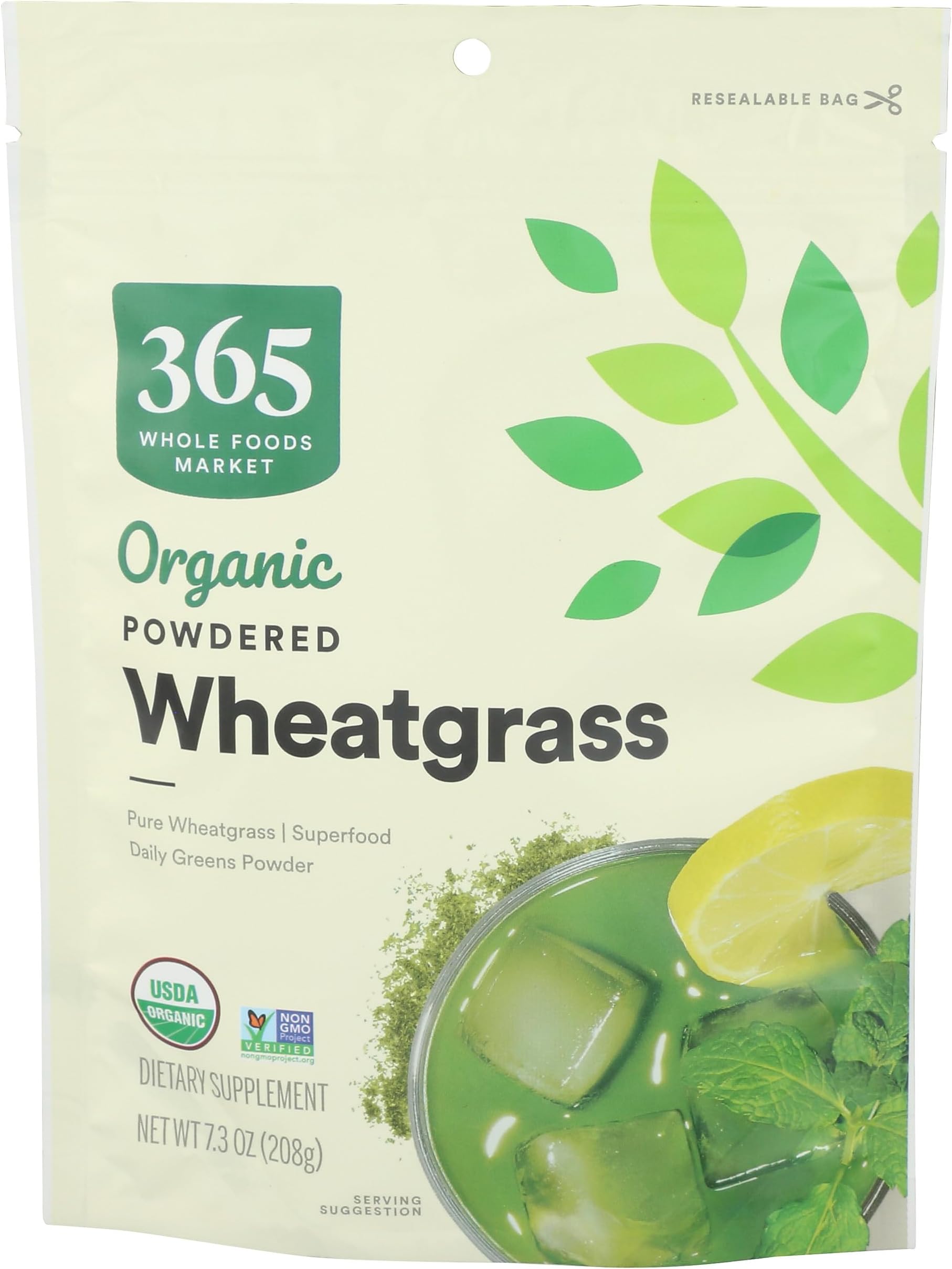 Amazon.com: Whole Foods Market, Organic Wheatgrass Powder, 7.3 oz ...