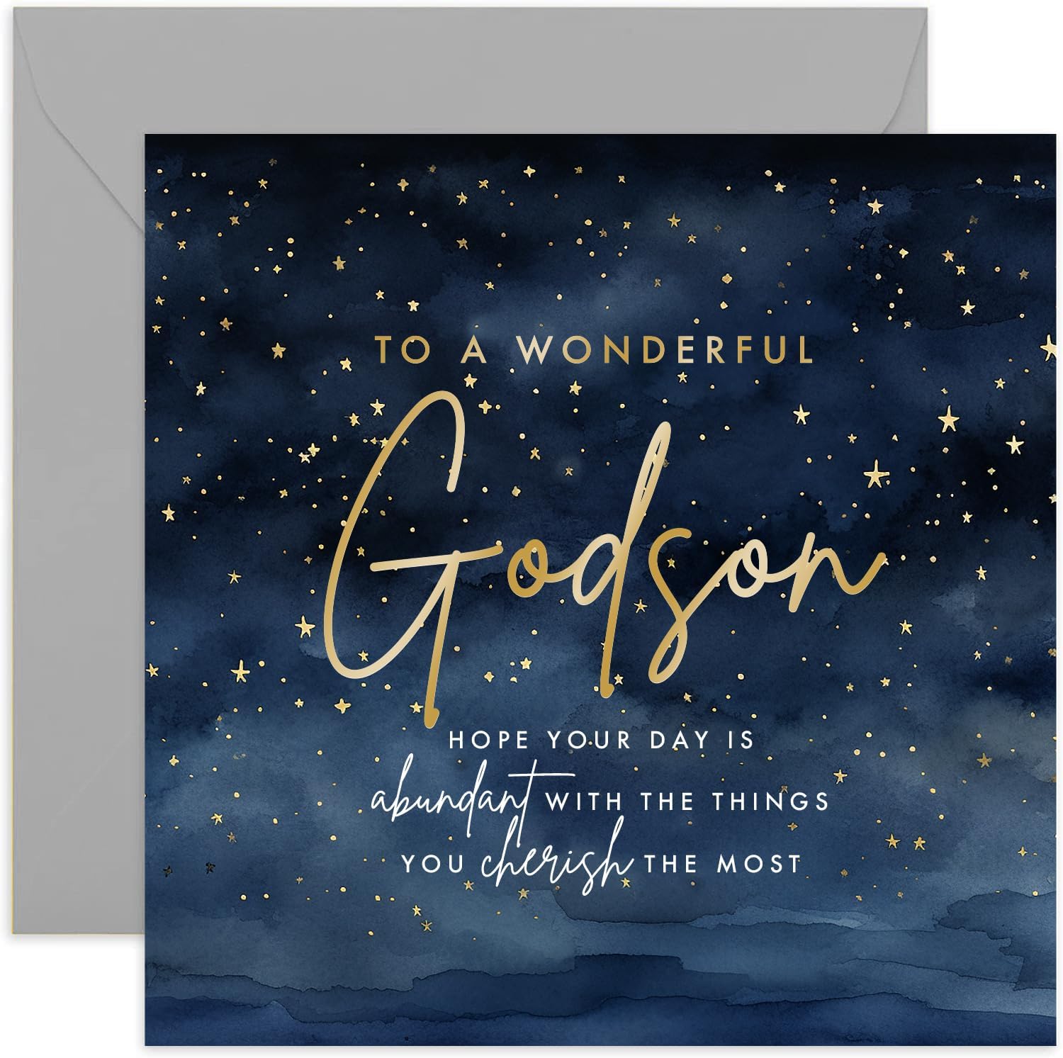 Birthday Card for Godson - Wonderful Stars Design - Male Birthday Card ...