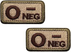 Amazon.com: O- Negative NEG Patch, 2PCS Tactical Blood Type Patches Patches, Funny Airsoft Patch ...