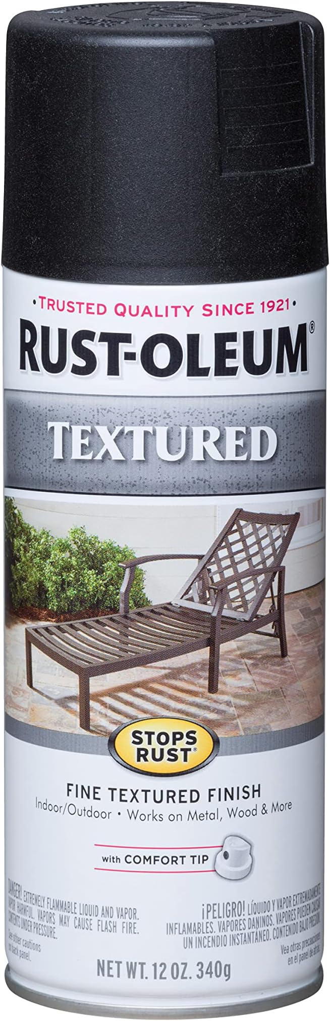 Rust-Oleum 7220830 Textured Spray Paint, 12 oz, Black - Spray Paints ...