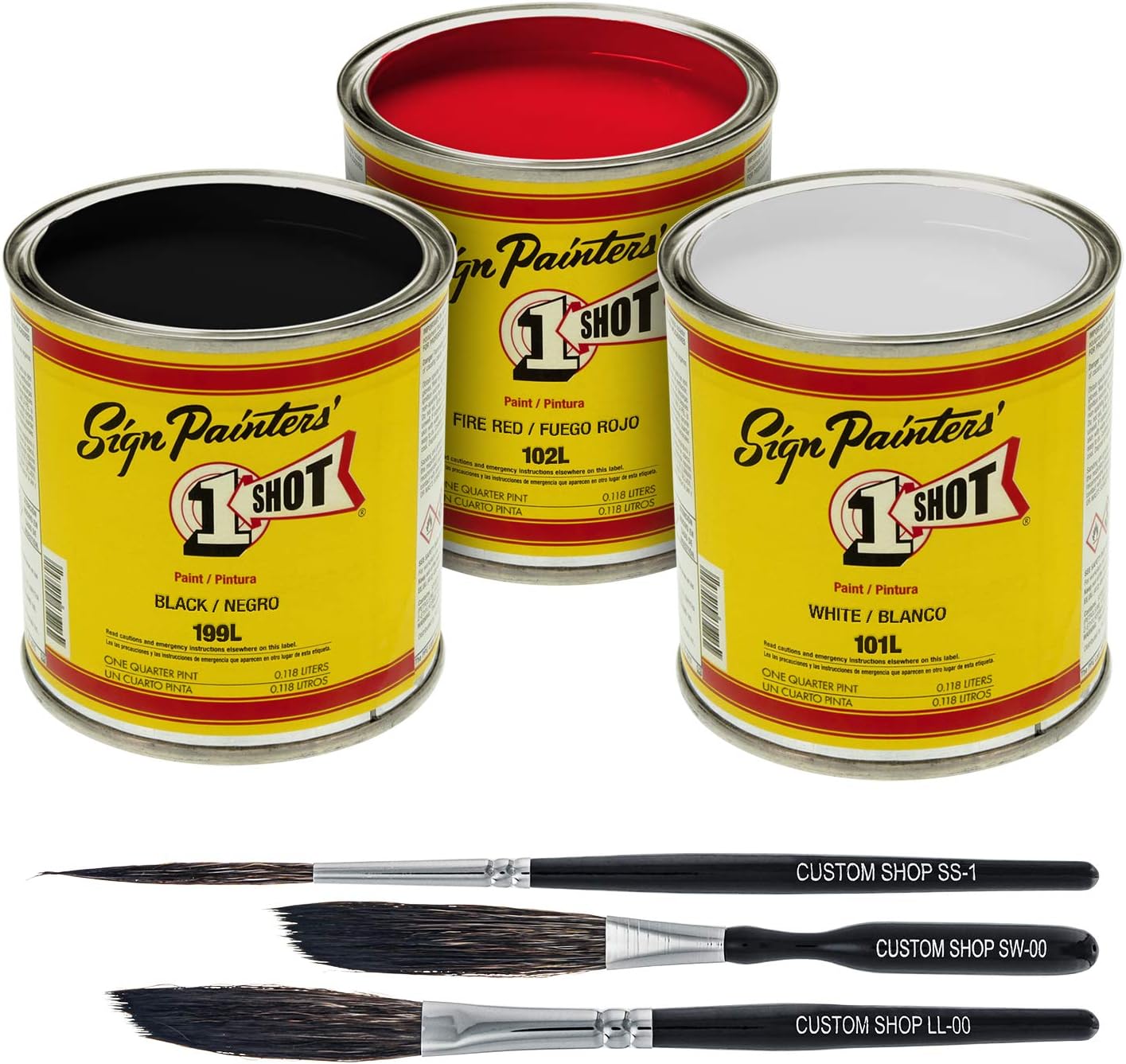 Amazon.com: One Shot Starter 5 Color Enamel Kit, 1/4 Pint : Automotive