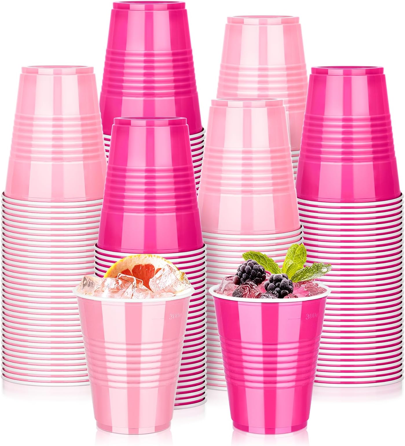 Amazon.com: Pink Solid Color Plastic Party Cup (12 Oz.) 20 Count ...