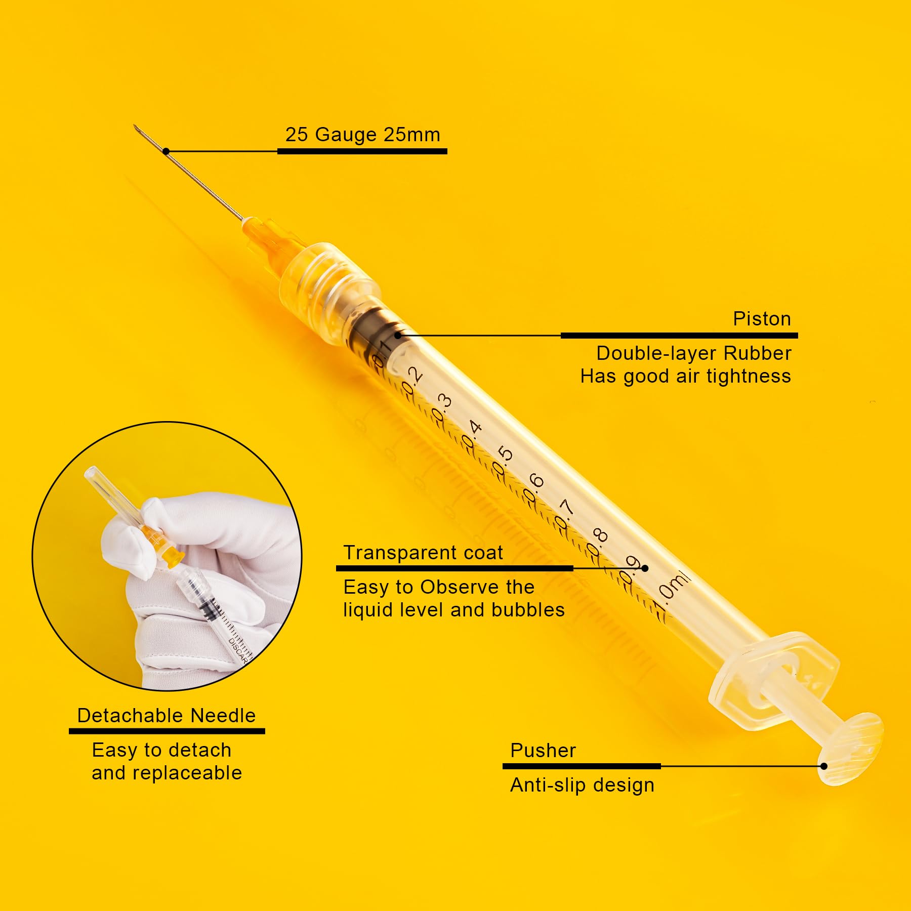 Snapklik.com : Atsuhut 1ml Lab Syringes