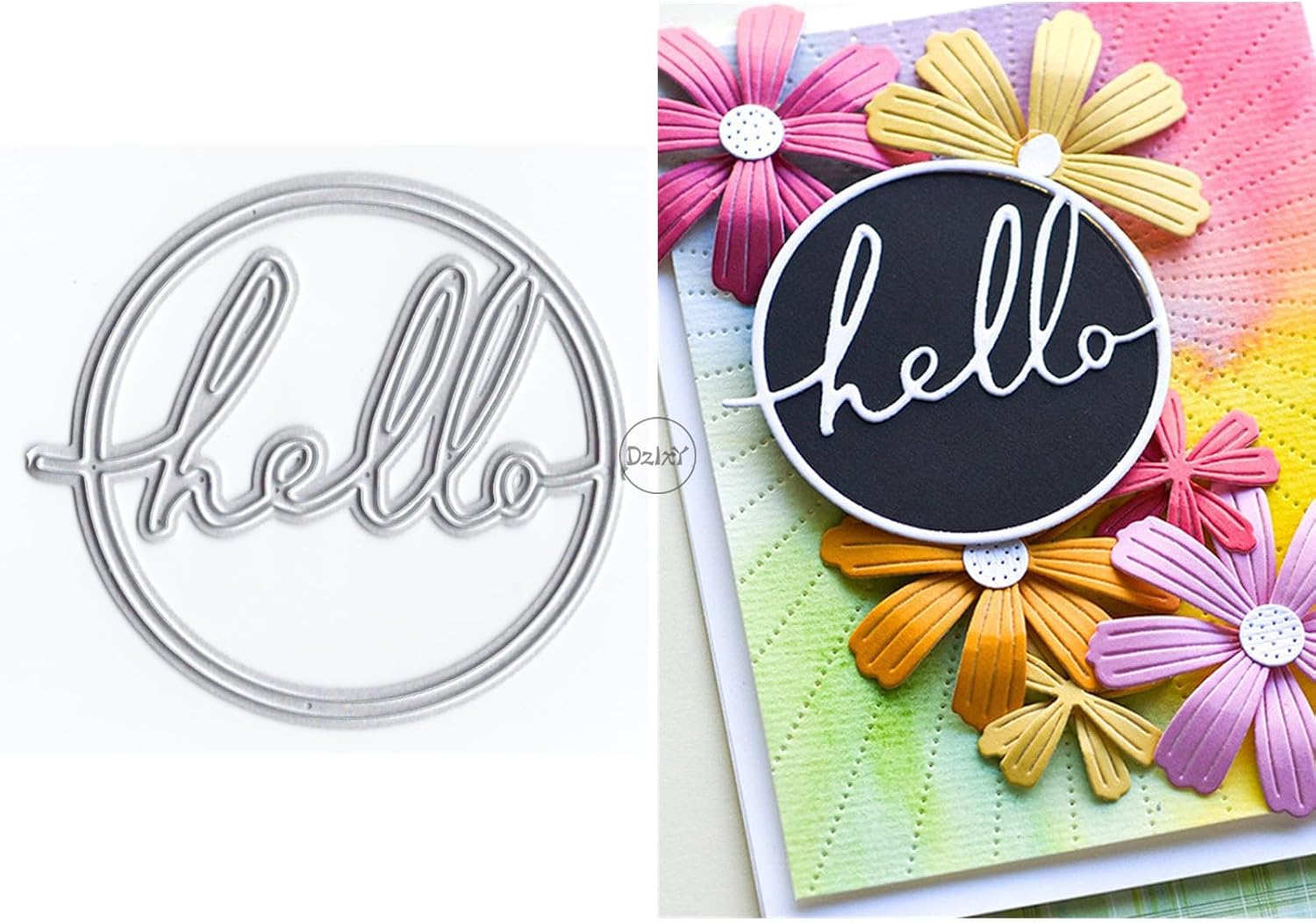 Amazon.com: DzIxY Hello Words Metal Cutting Dies for Card Making Kit ...