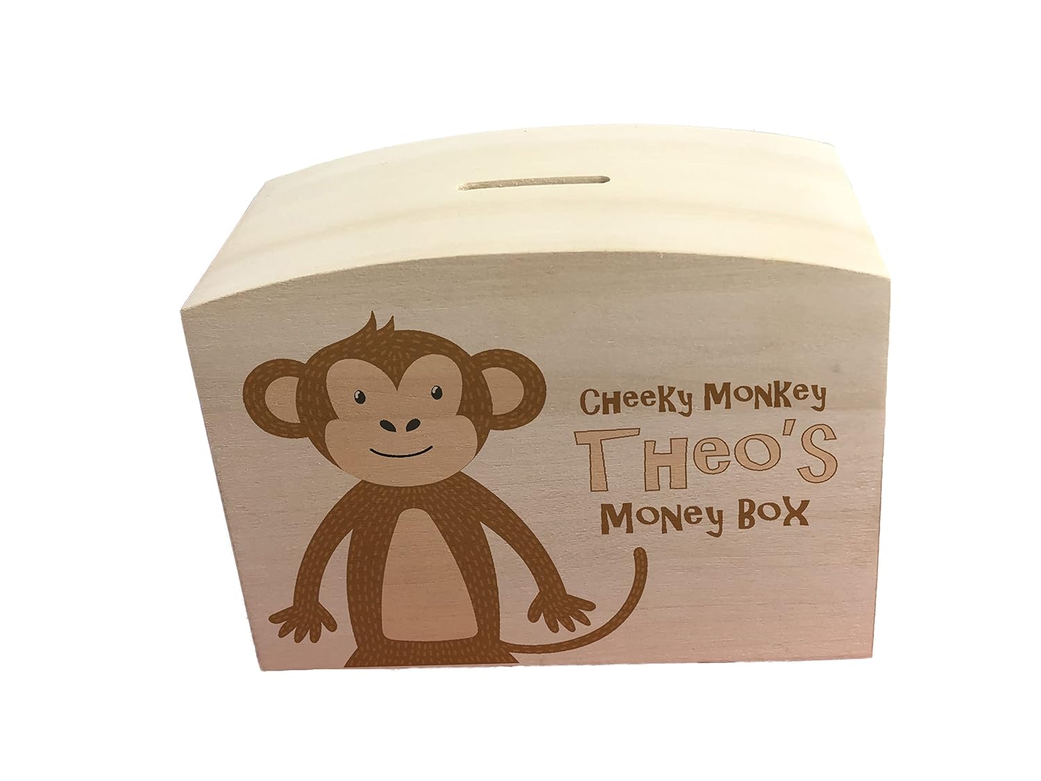 Cheeky Monkey Money Box Personalised Children's Saving Birthday Gift ...