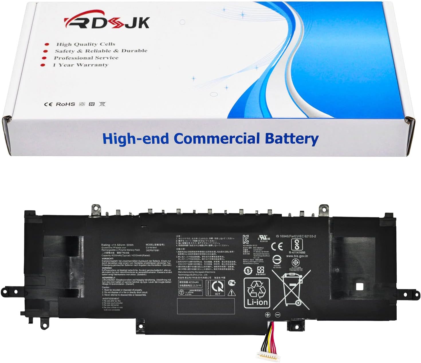 Amazon.com: C31N1841 Laptop Battery for ASUS ZenBook UX333FAC UX334FA ...