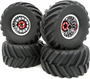 Tractor Tires HOBBYSOUL 4-Pack 2.2" Beadlock Wheels & Tires For RC ...