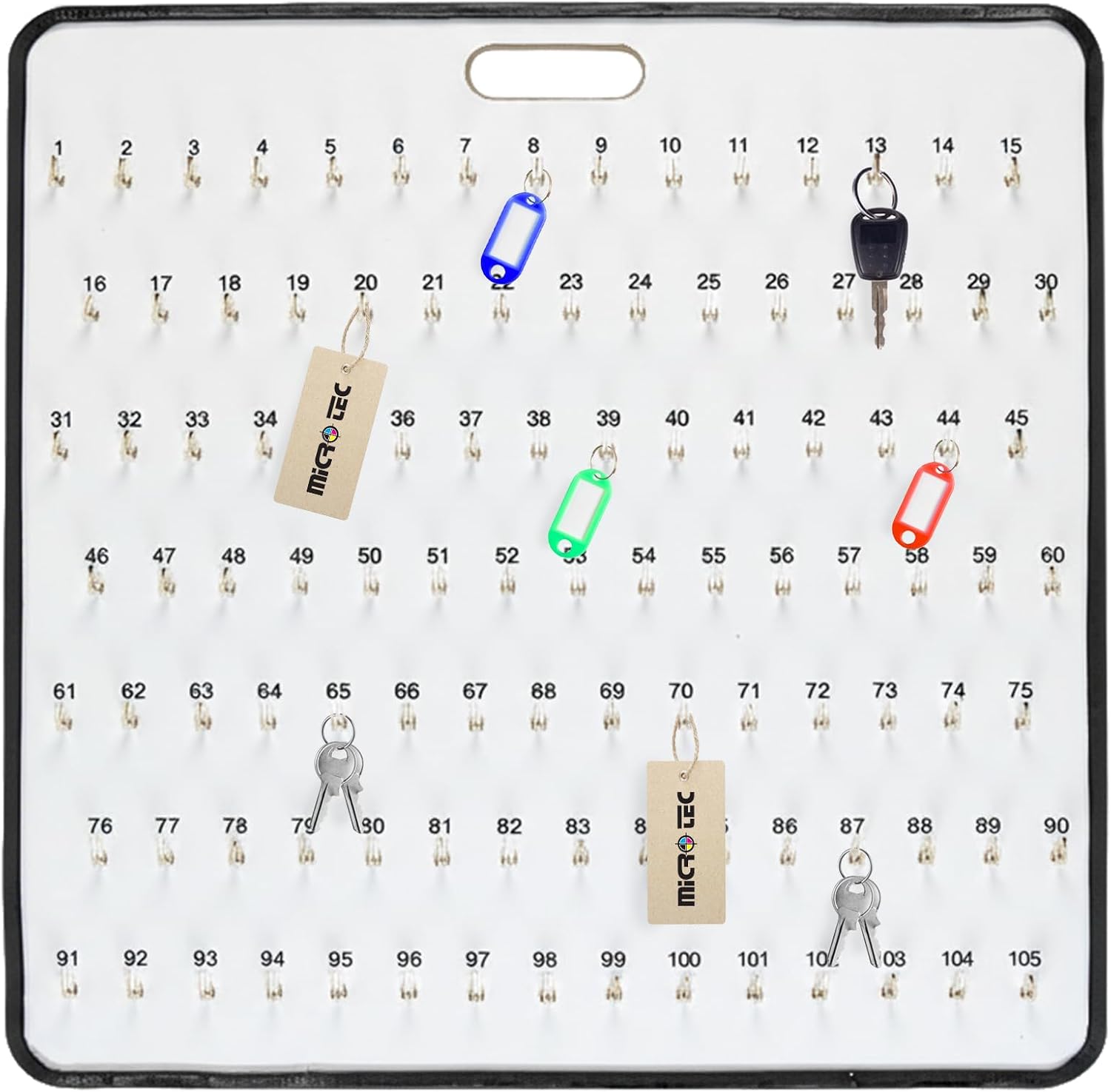 Amazon.com: MICRO TEC Masonite Key Holder Wall Mount with 105 Spring ...
