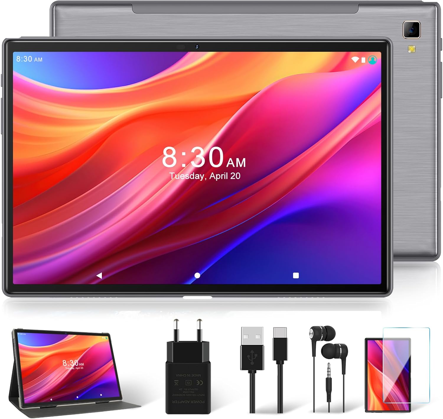 YESTEL Tablet 10 Inch Android Tablet with WiFi, Octa-Core Tablet 64GB ...