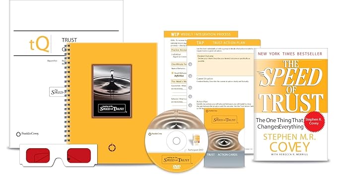 LEADING AT THE SPEED OF TRUST; 8 ITEM SET: PAPERBACK BOOK; SPIRAL BOOK ...