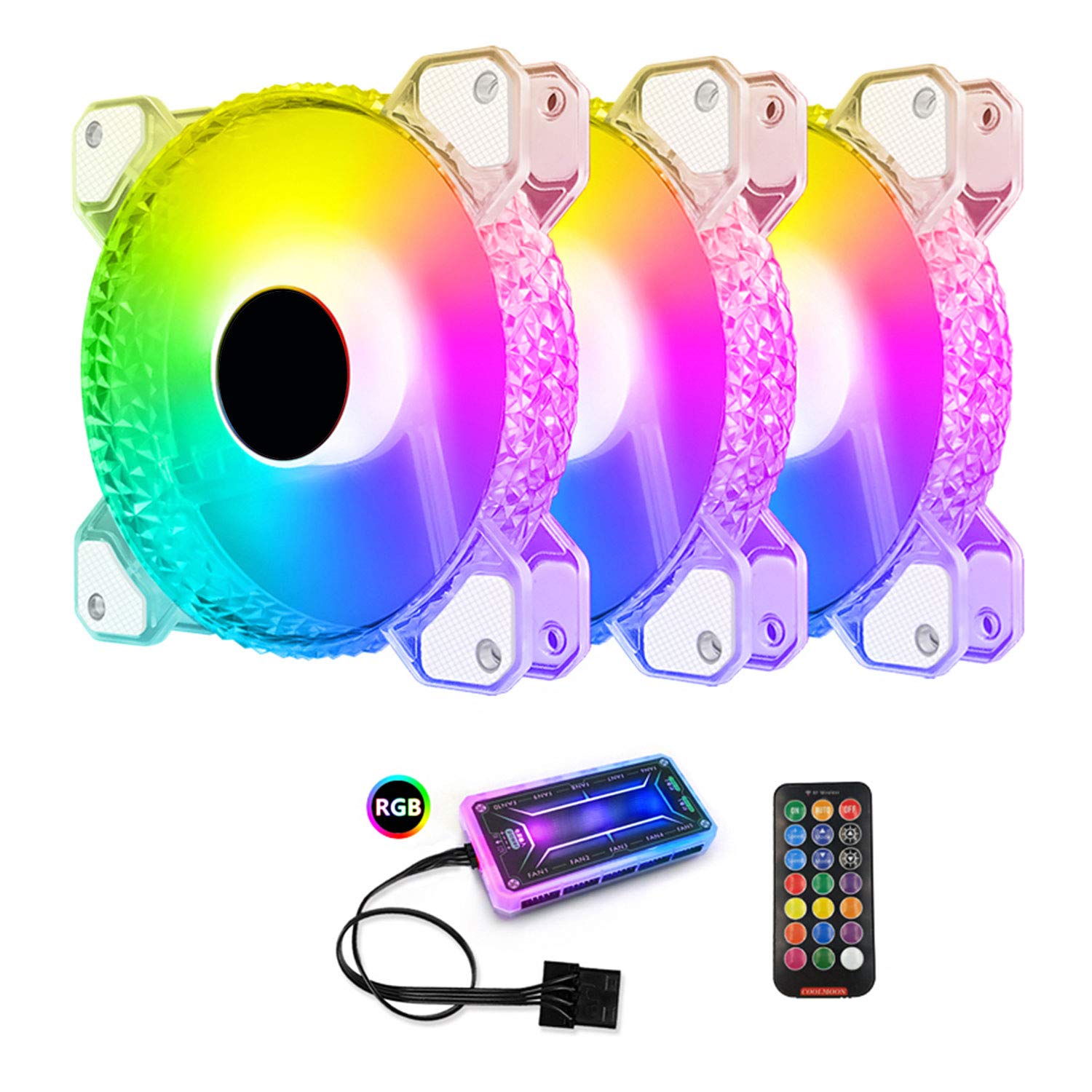 3 Pack 120mm Rgb Case Fans Quiet Computer Cooling Pc | Desertcart INDIA