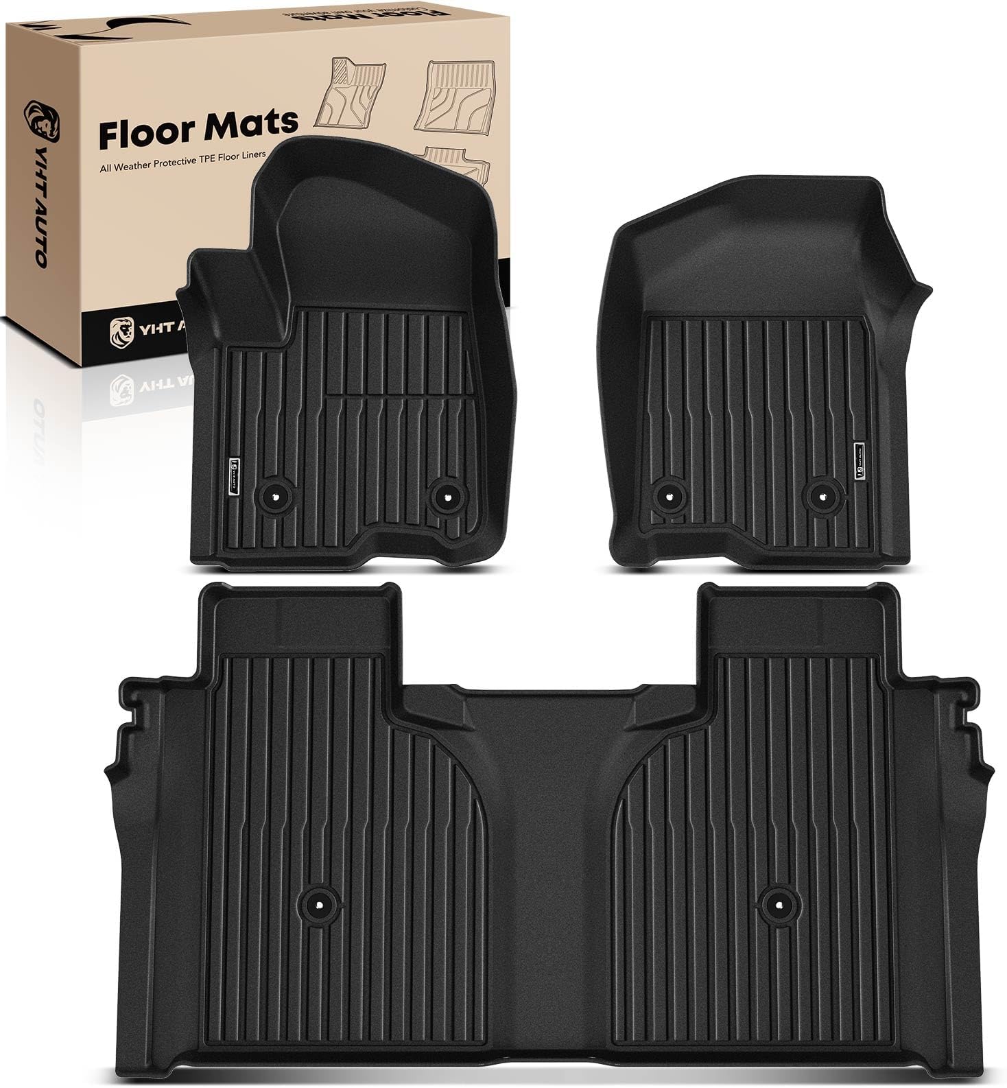 Amazon.com: Rough Country Flex-Fit Floor Mats for Chevy Silverado & GMC ...