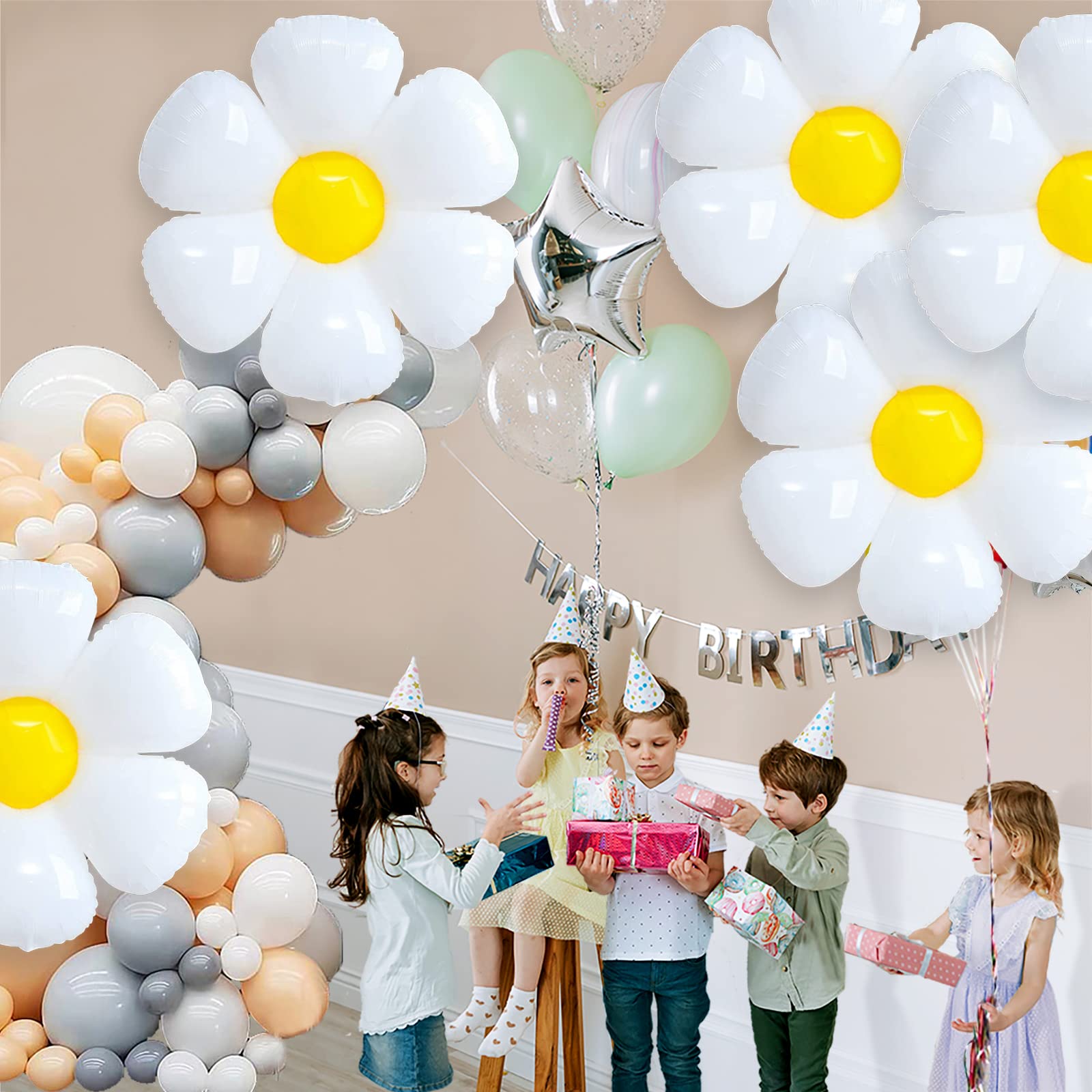 Snapklik.com : 8 Pcs Daisy Balloons, Daisy Party Decorations, 43 Inch ...