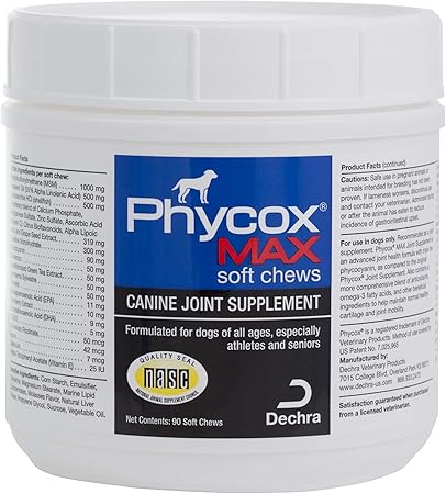 Amazon.com : PhyCox MAX Joint Supplement Soft Chews for Dogs, 90 ct ...